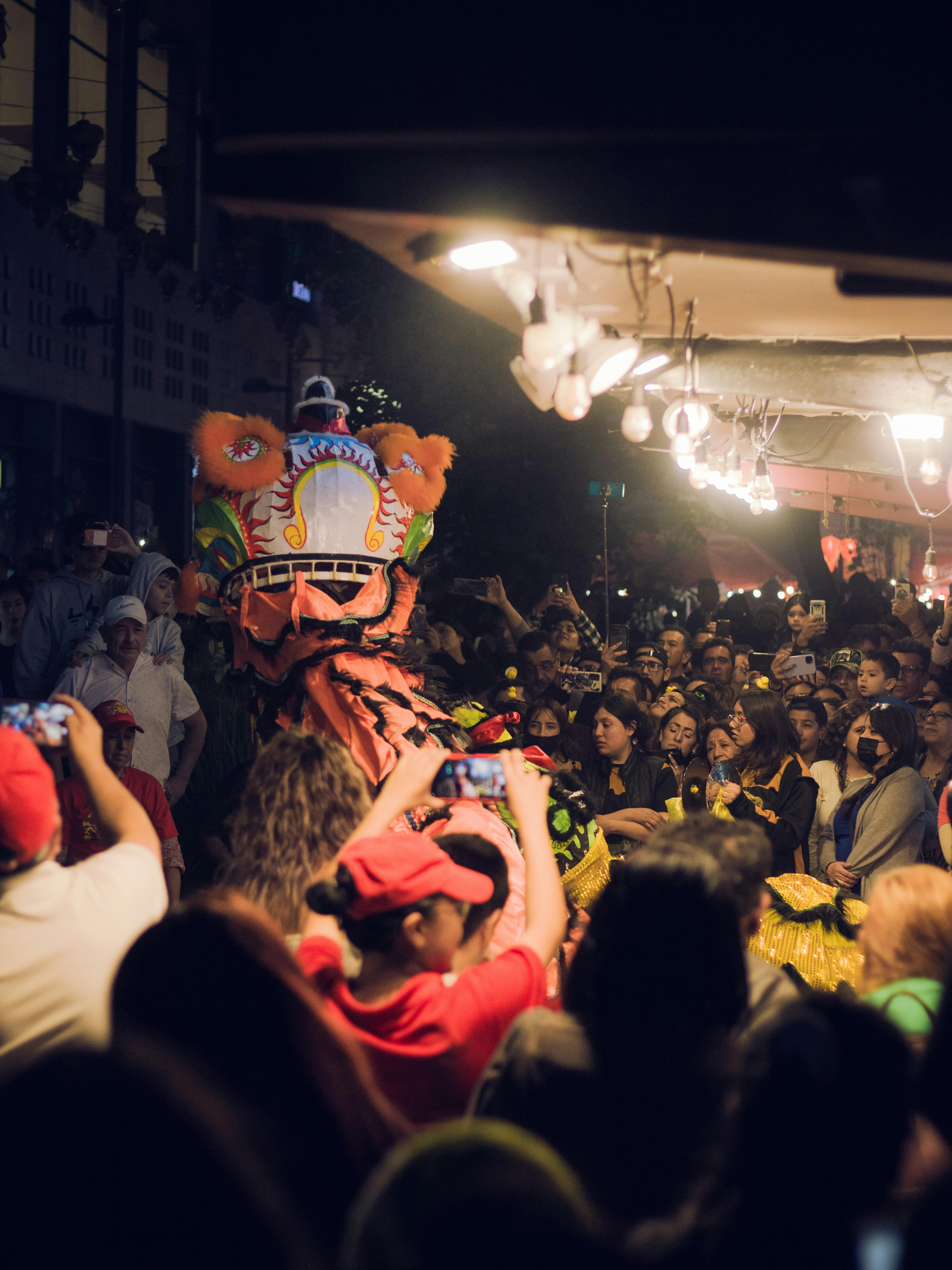 Pinata over Crowd on Street · Free Stock Photo