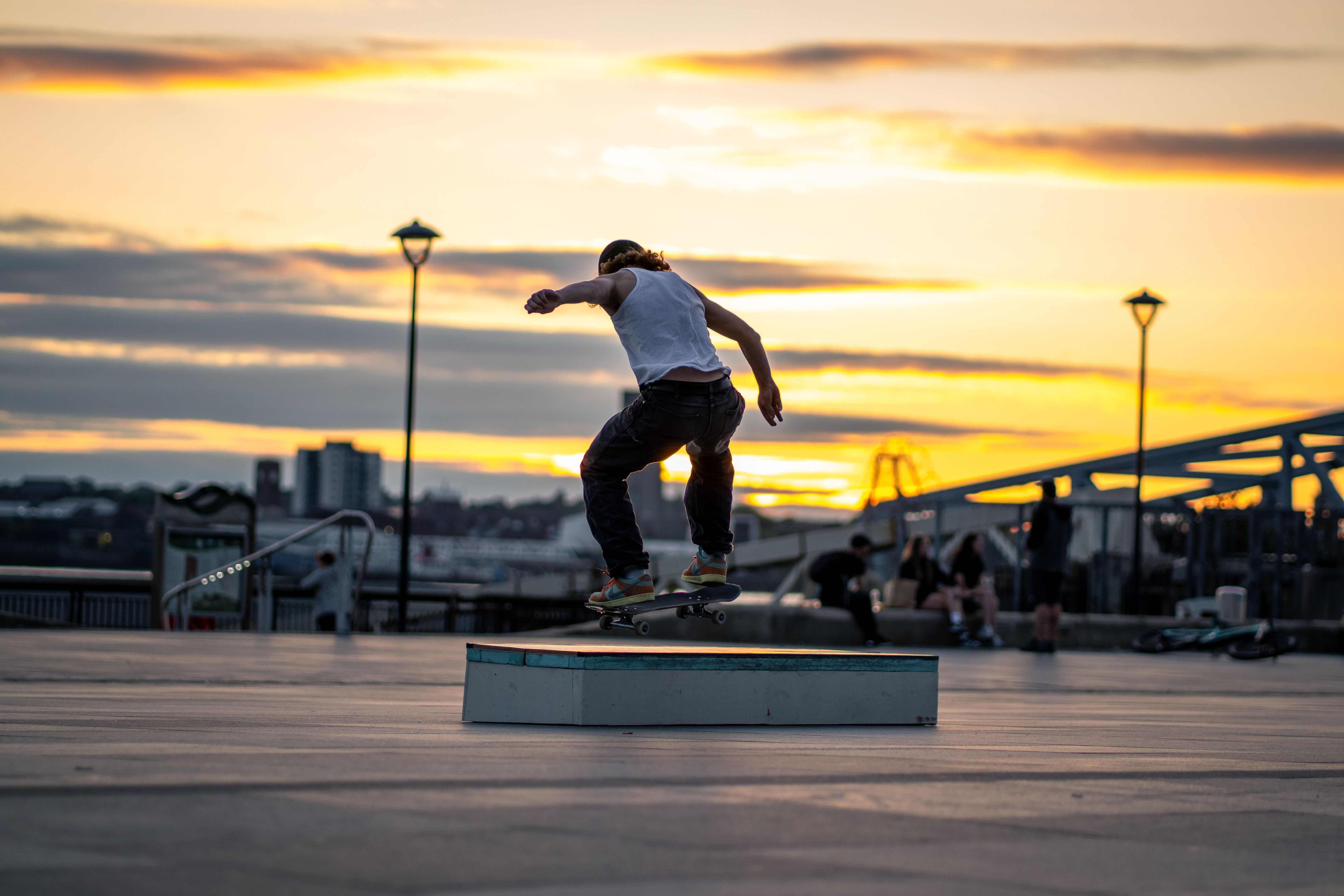 Back View of Man Skateboarding at Skatepark · Free Stock Photo