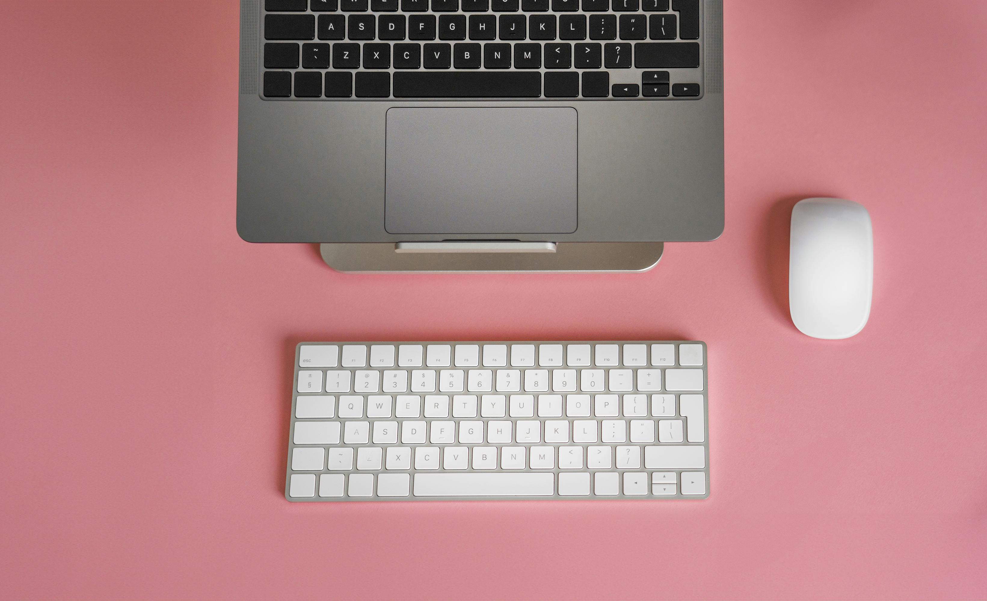 Laptop, Mouse and Keyboard · Free Stock Photo