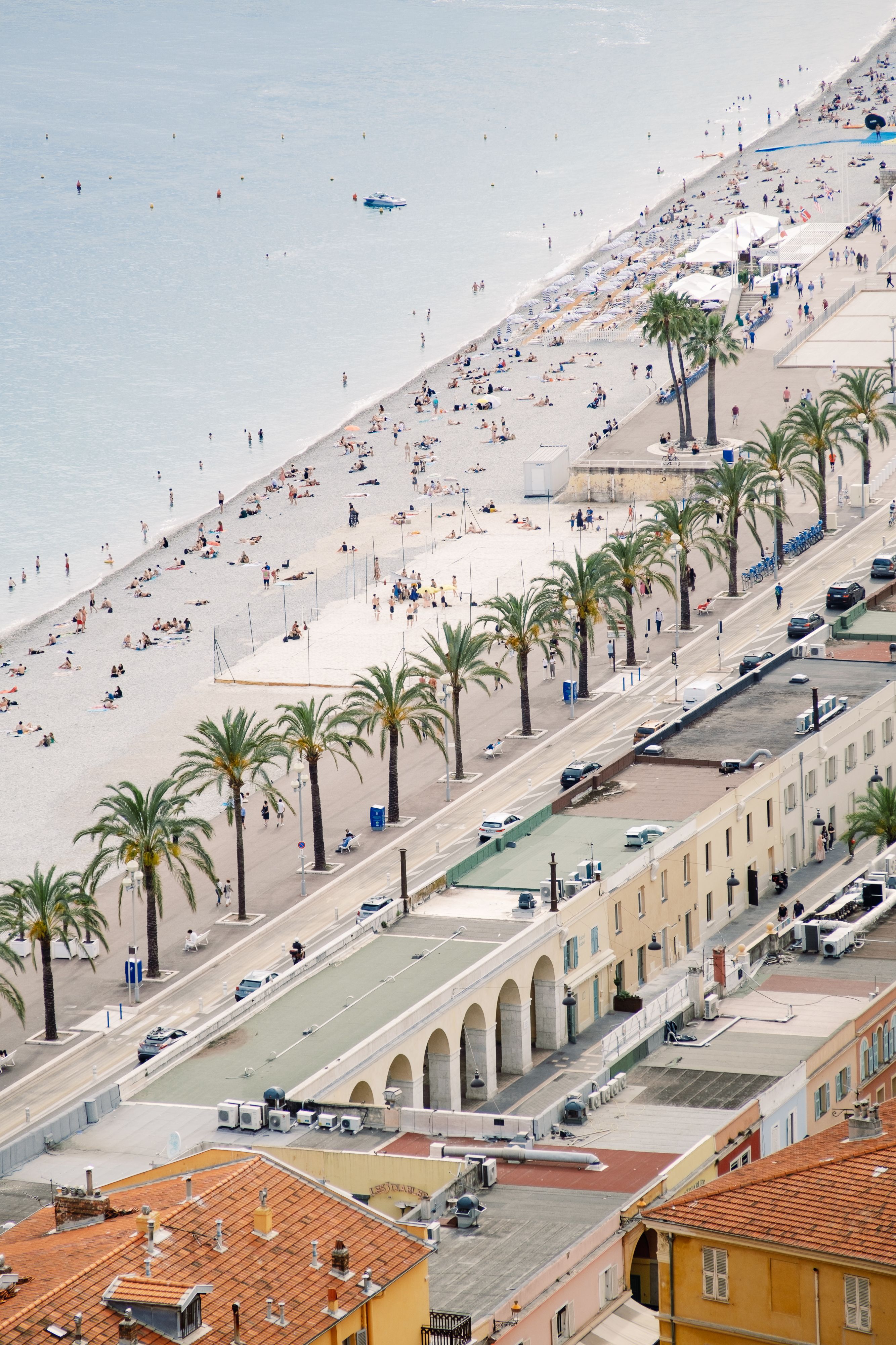 Aerial View of the Nice Coastline, French Riviera, France · Free Stock ...