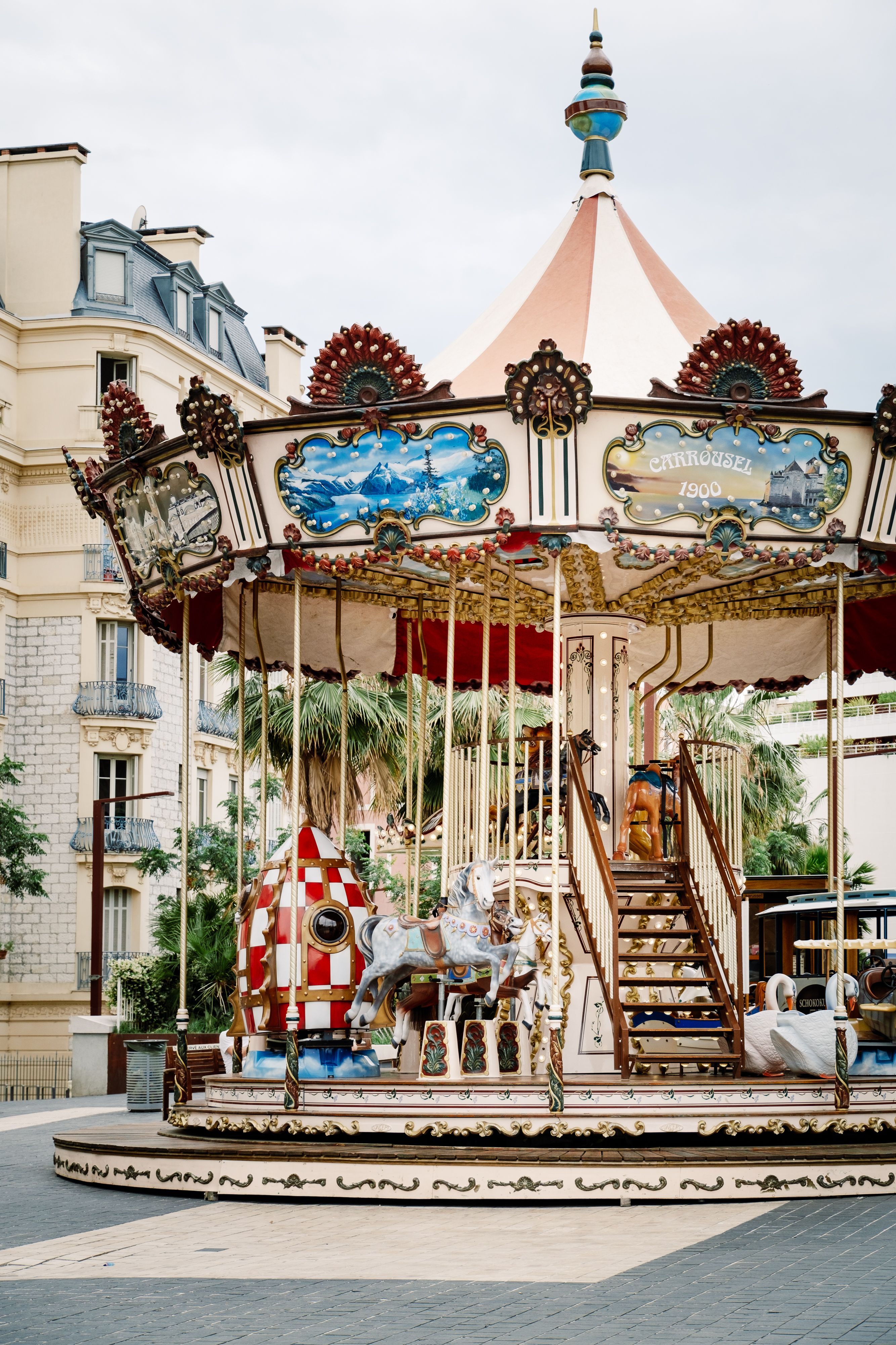 View of a Carousel on the Street in Nice, France · Free Stock Photo