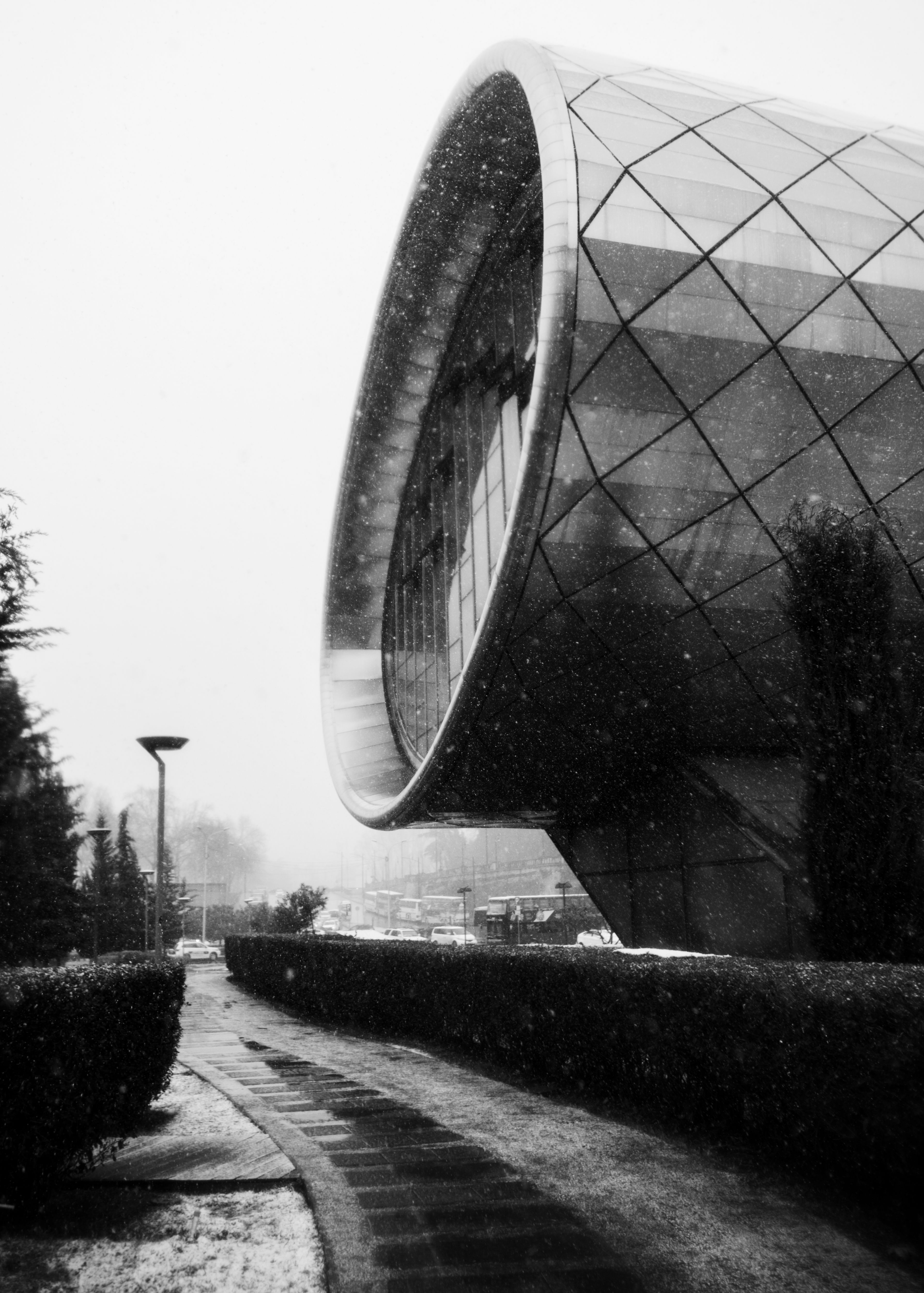 Concert Hall in Tbilisi During Snowfall · Free Stock Photo