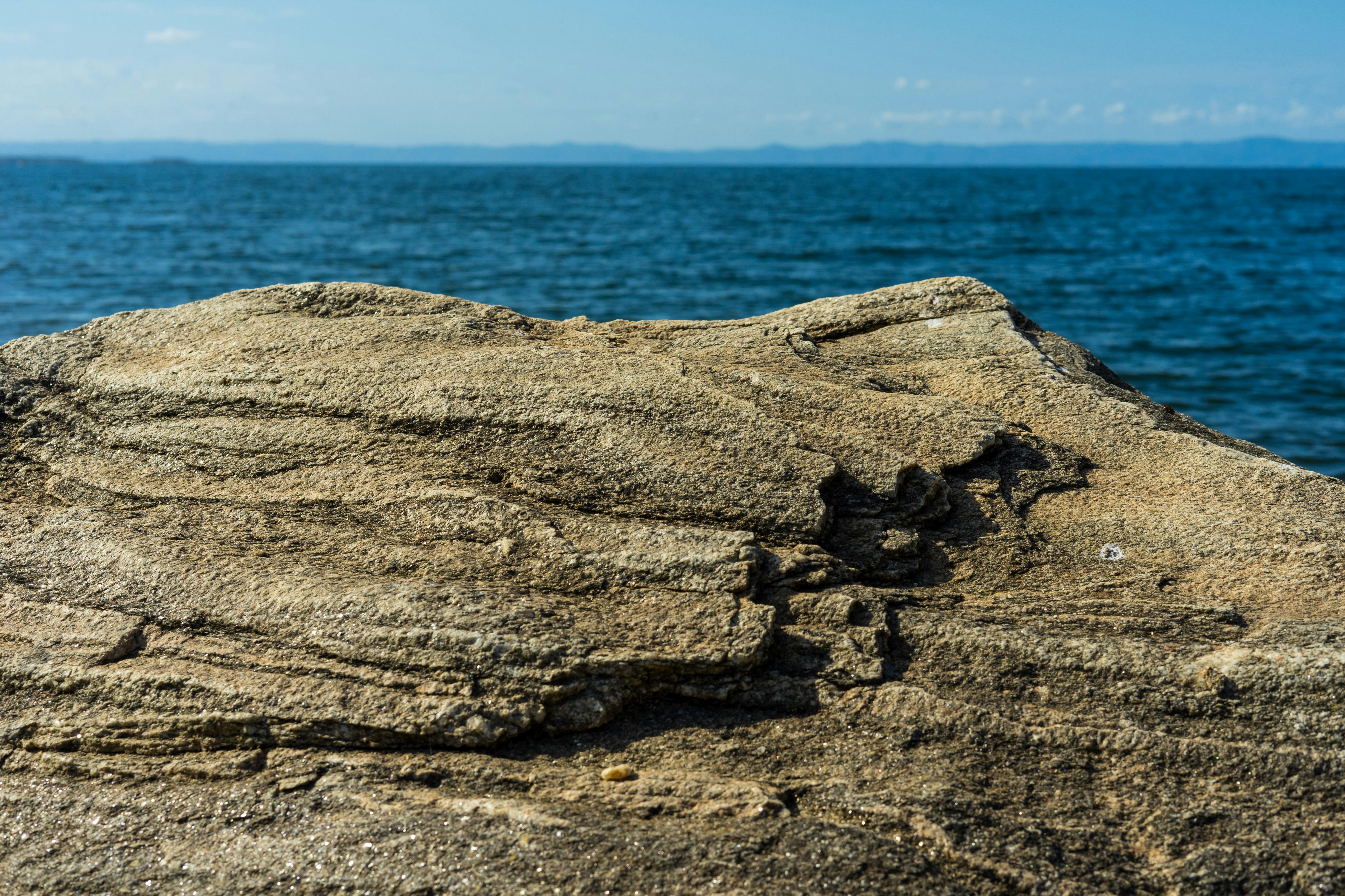 Barren Rock on Sea Shore · Free Stock Photo
