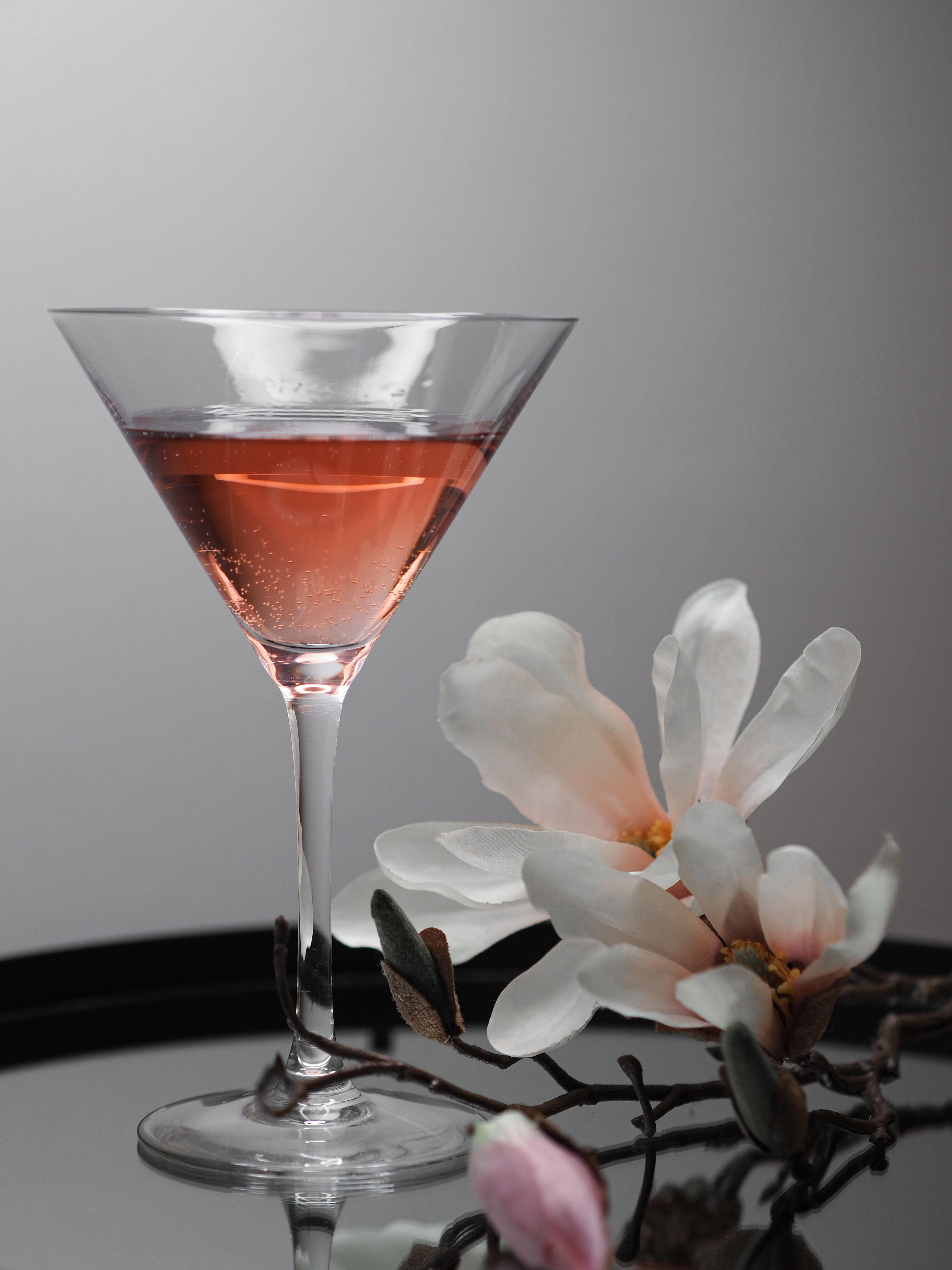 Glass of Drink and Flowers · Free Stock Photo