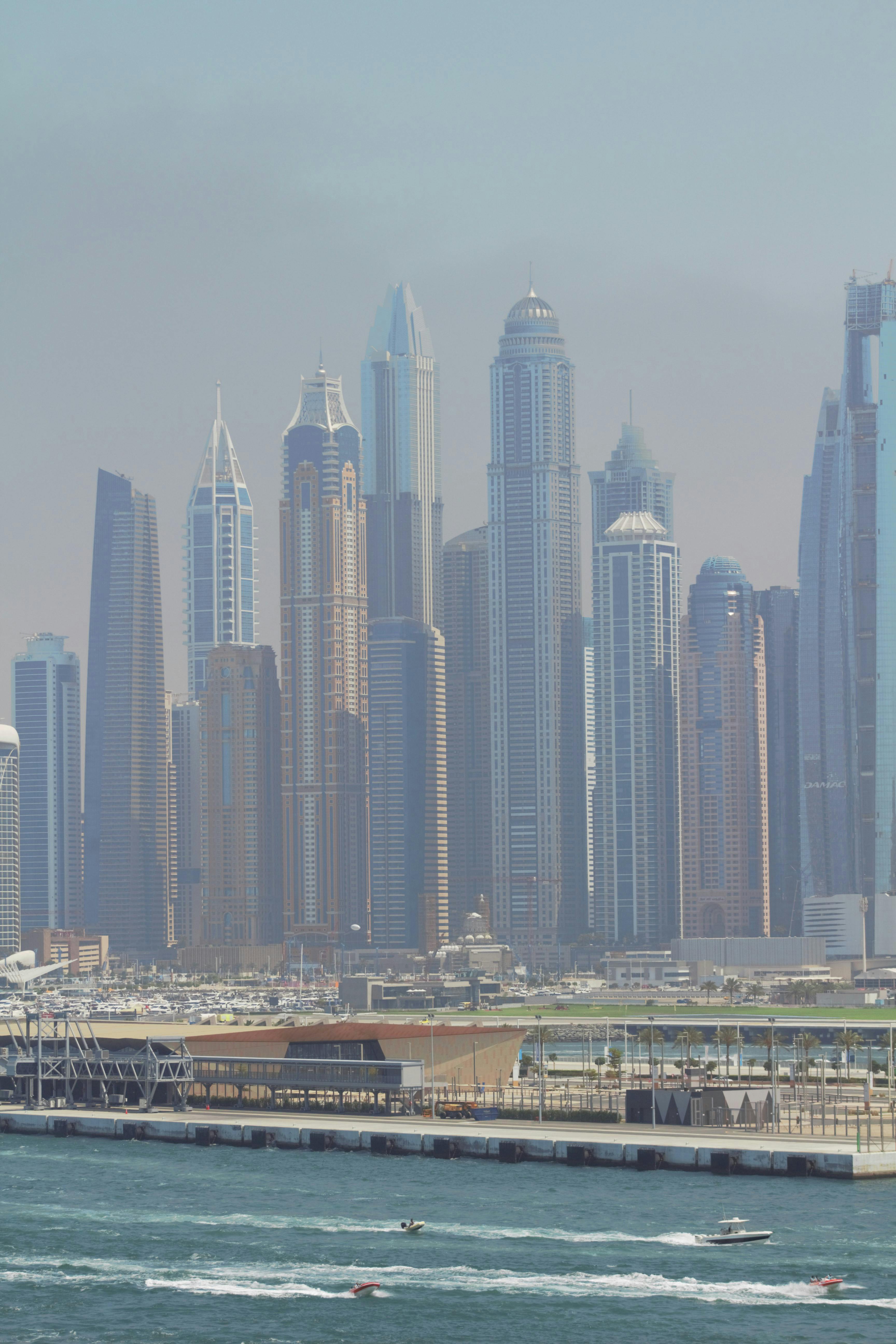 Skyscrapers on Sea Coastline in Dubai · Free Stock Photo