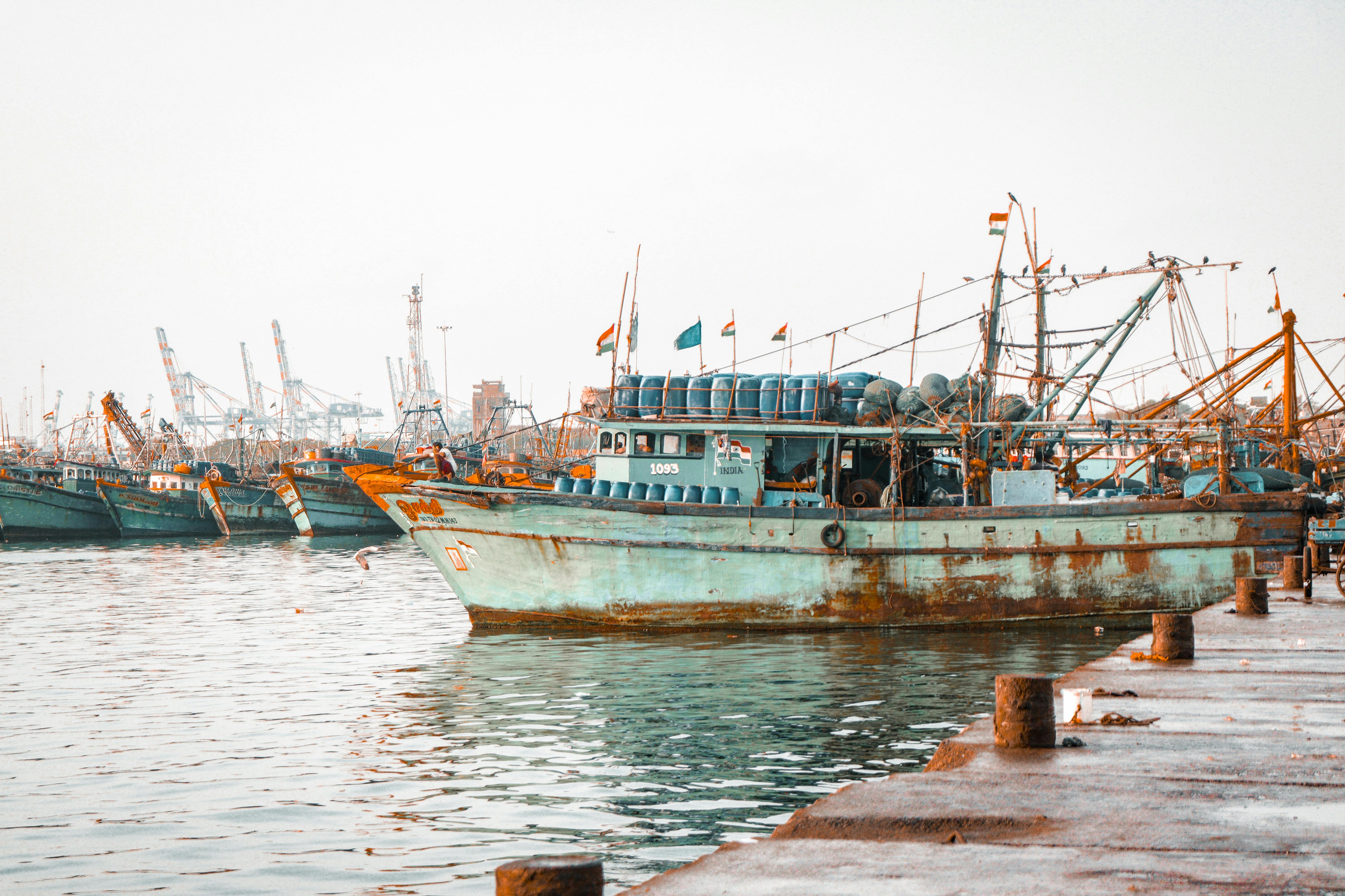 Rusty Boats in Port · Free Stock Photo