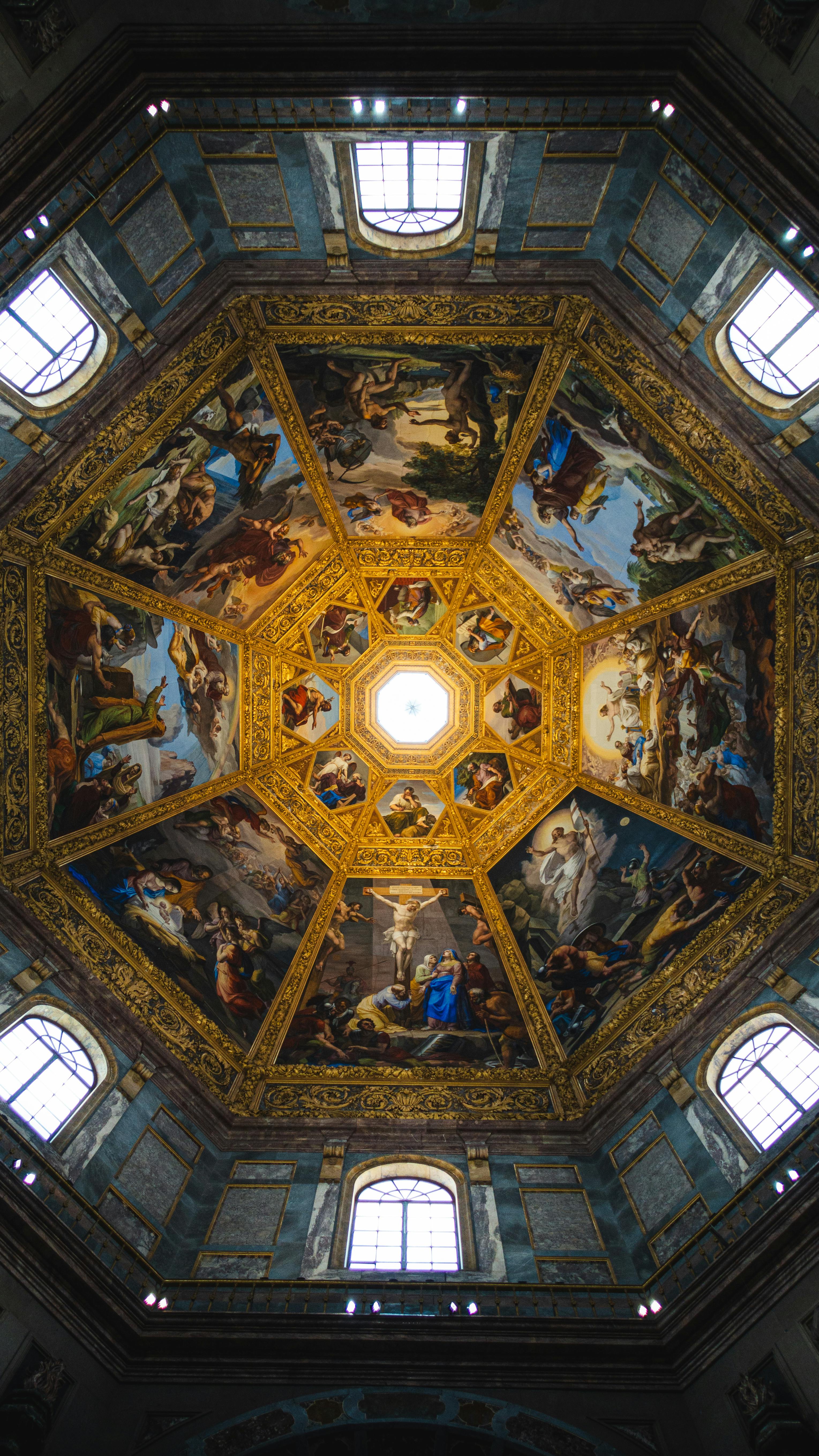 Painting of Jesus Christ Biography of Church Ceiling · Free Stock Photo