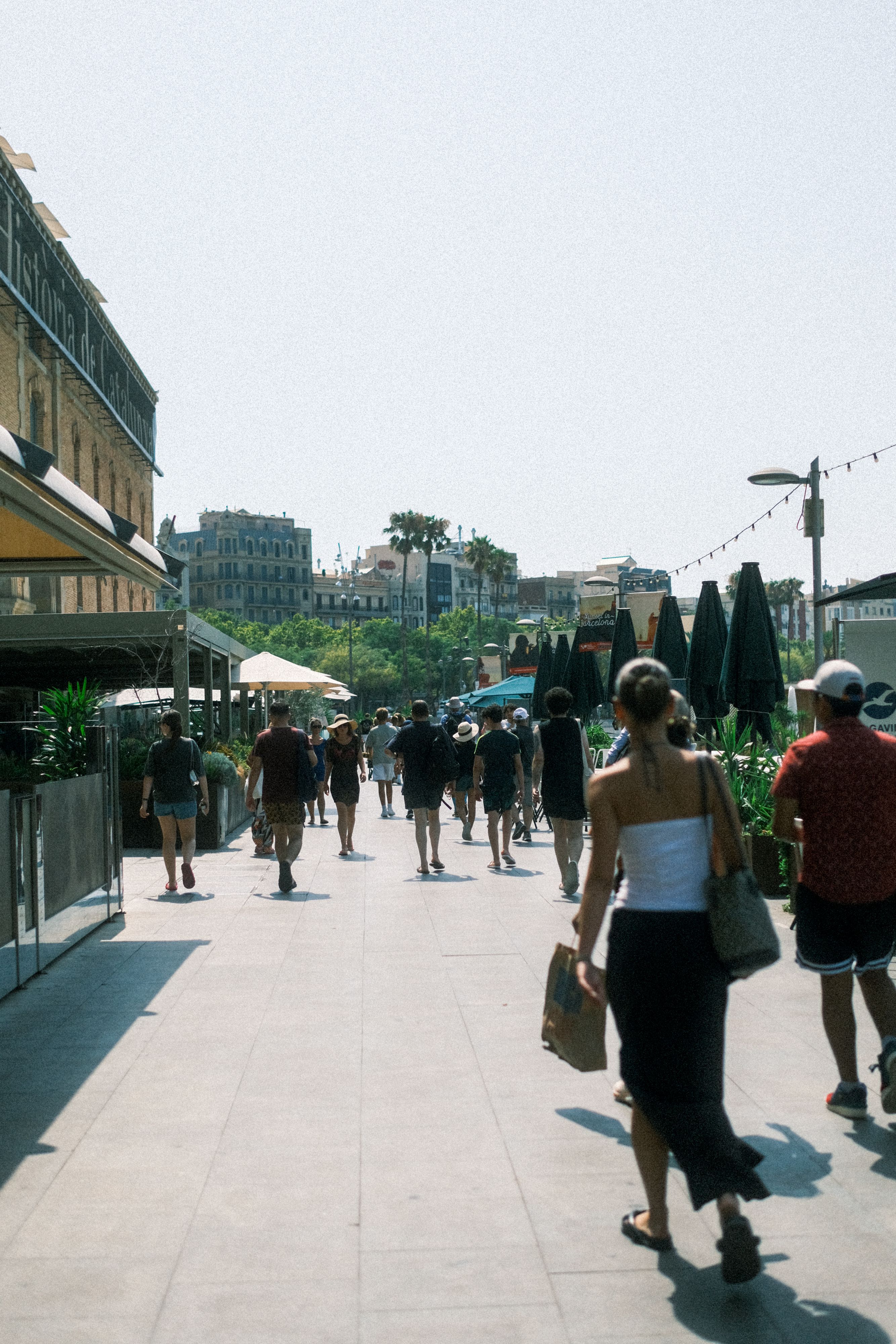 People Walking on Sidewalk in Barcelona in Spain · Free Stock Photo