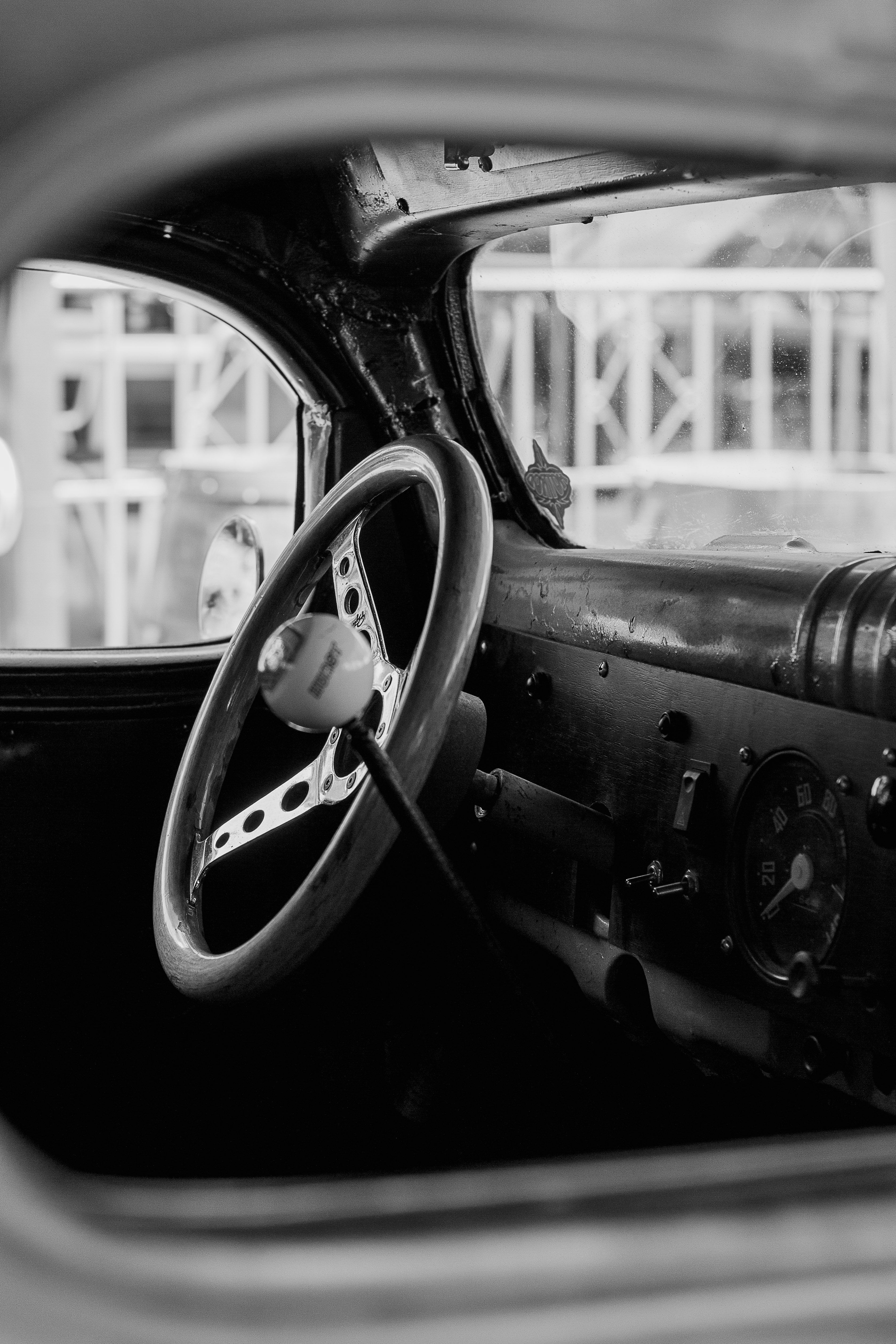 Steering Wheel and Gearshift in the Interior of an Old Car · Free Stock ...