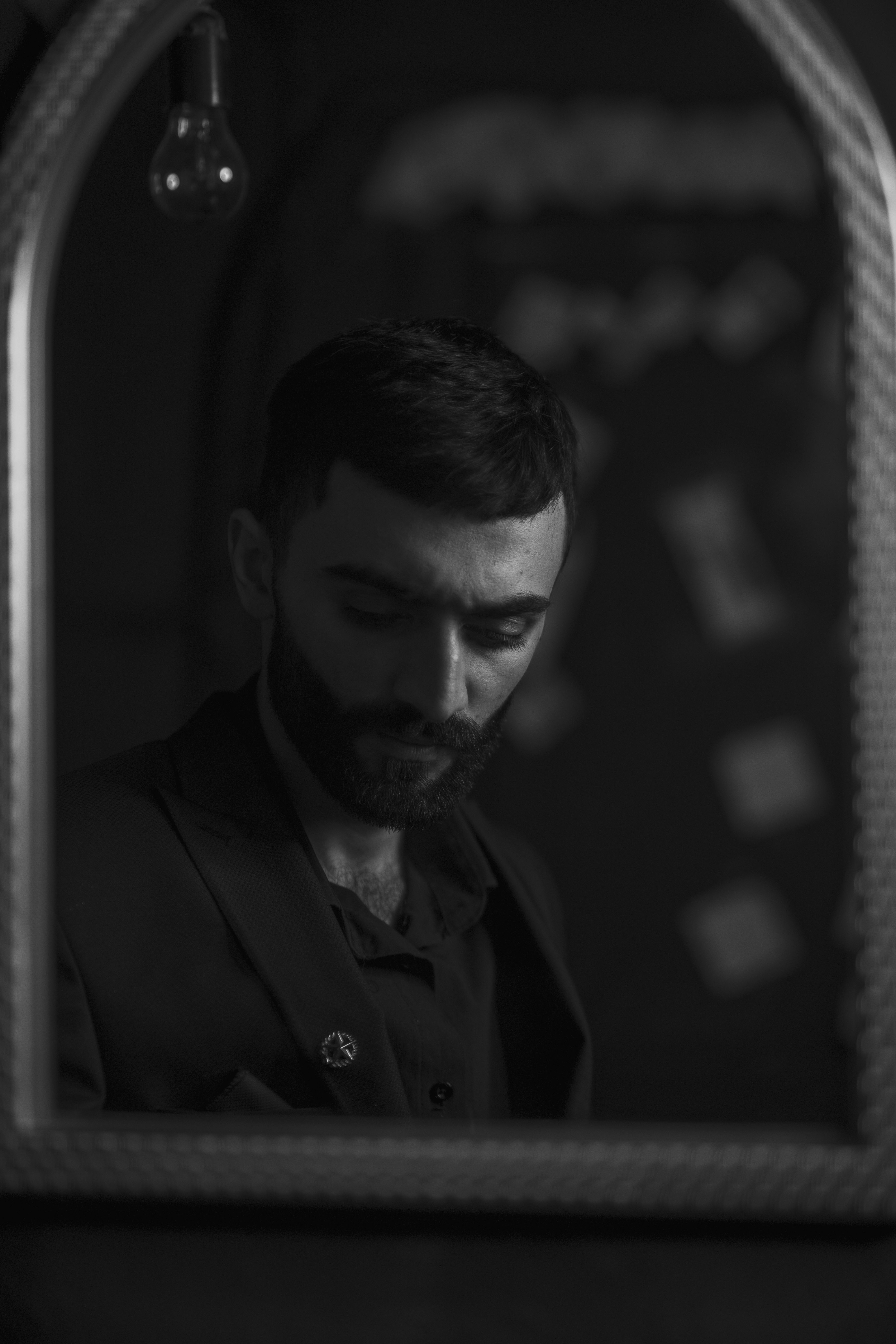 Man Reflecting in Mirror · Free Stock Photo