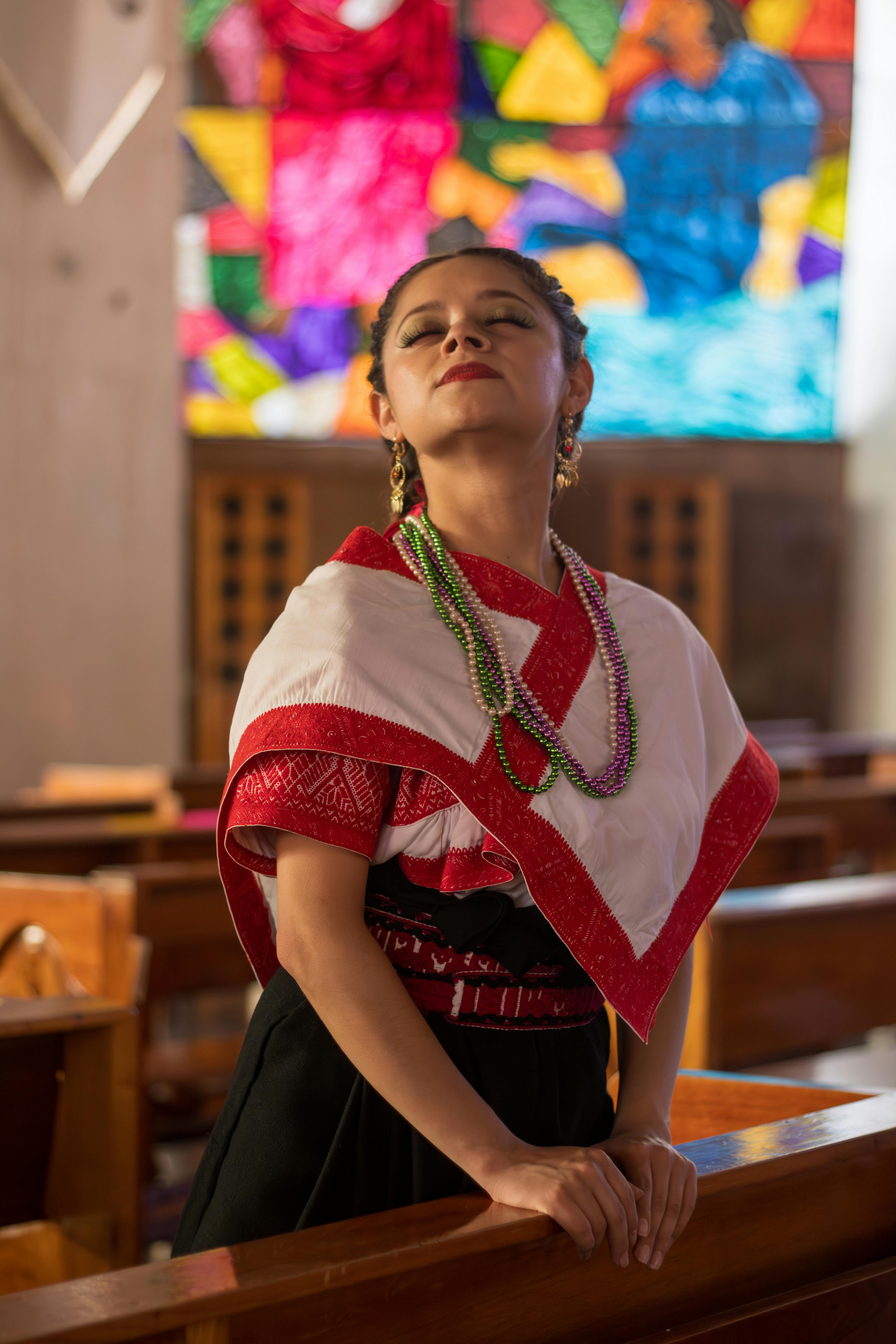 Pious Woman in Church · Free Stock Photo