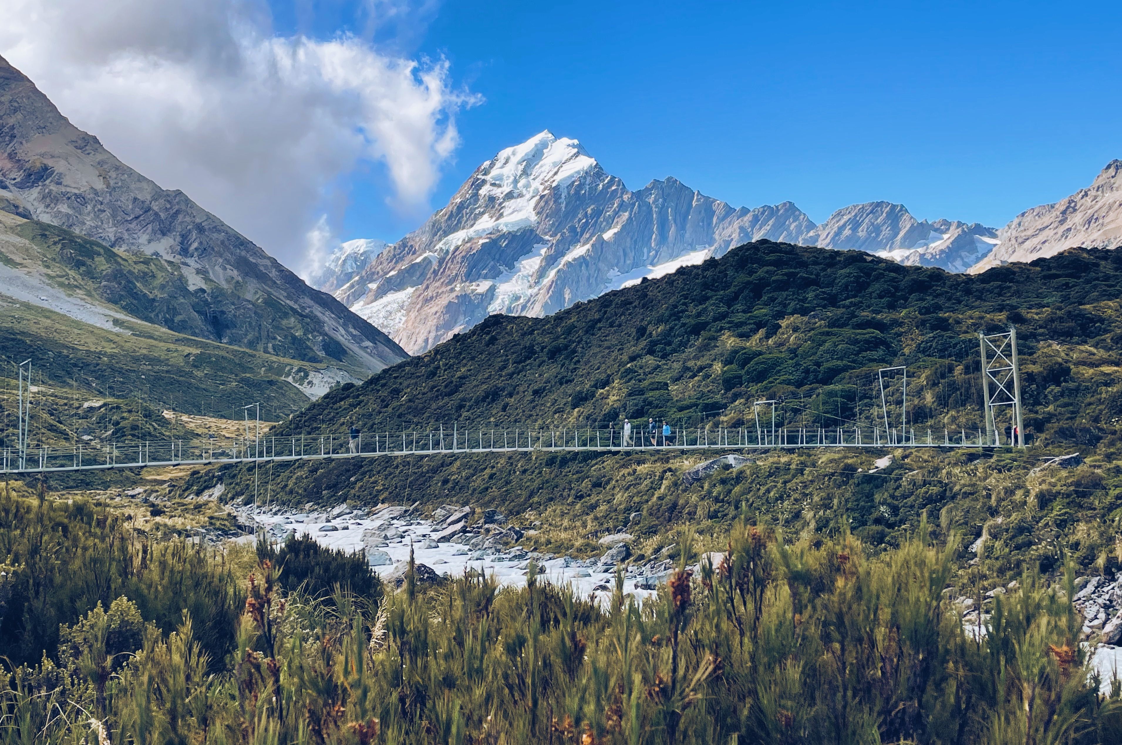 Footbridge on Stream in Mountains · Free Stock Photo