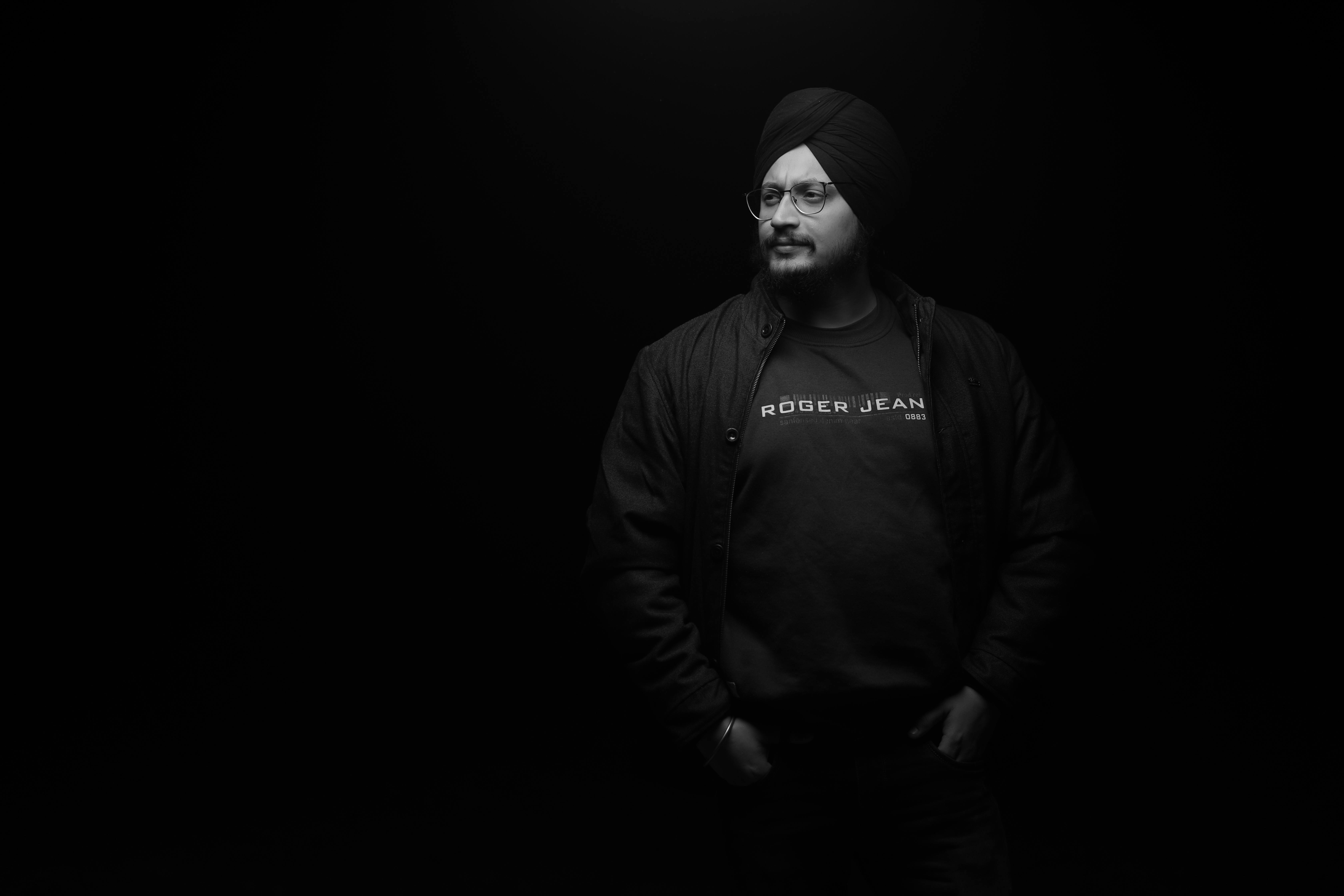 A Handsome Sikh Boy In Black And White · Free Stock Photo