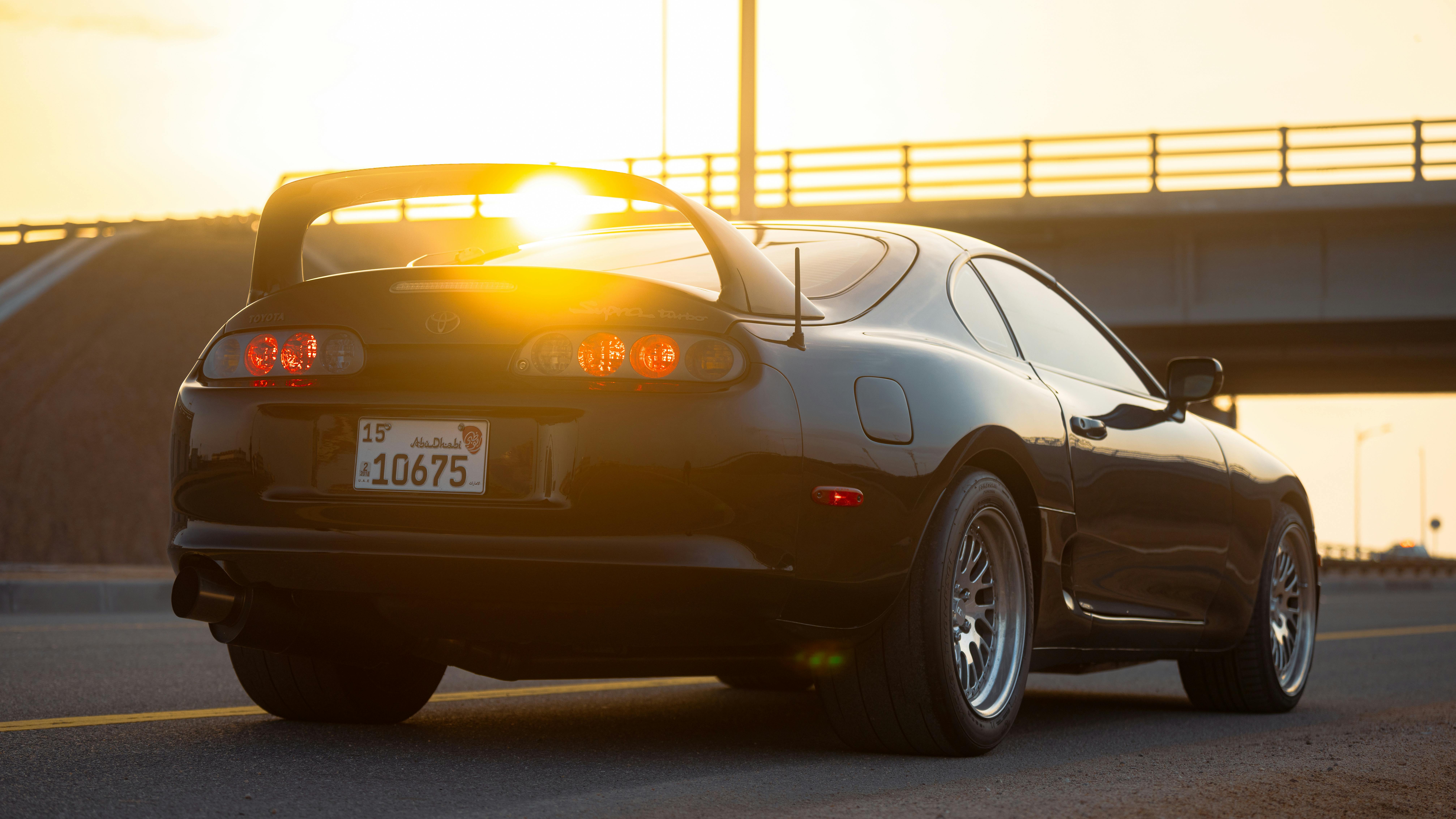 Black Toyota Supra at Sunset · Free Stock Photo