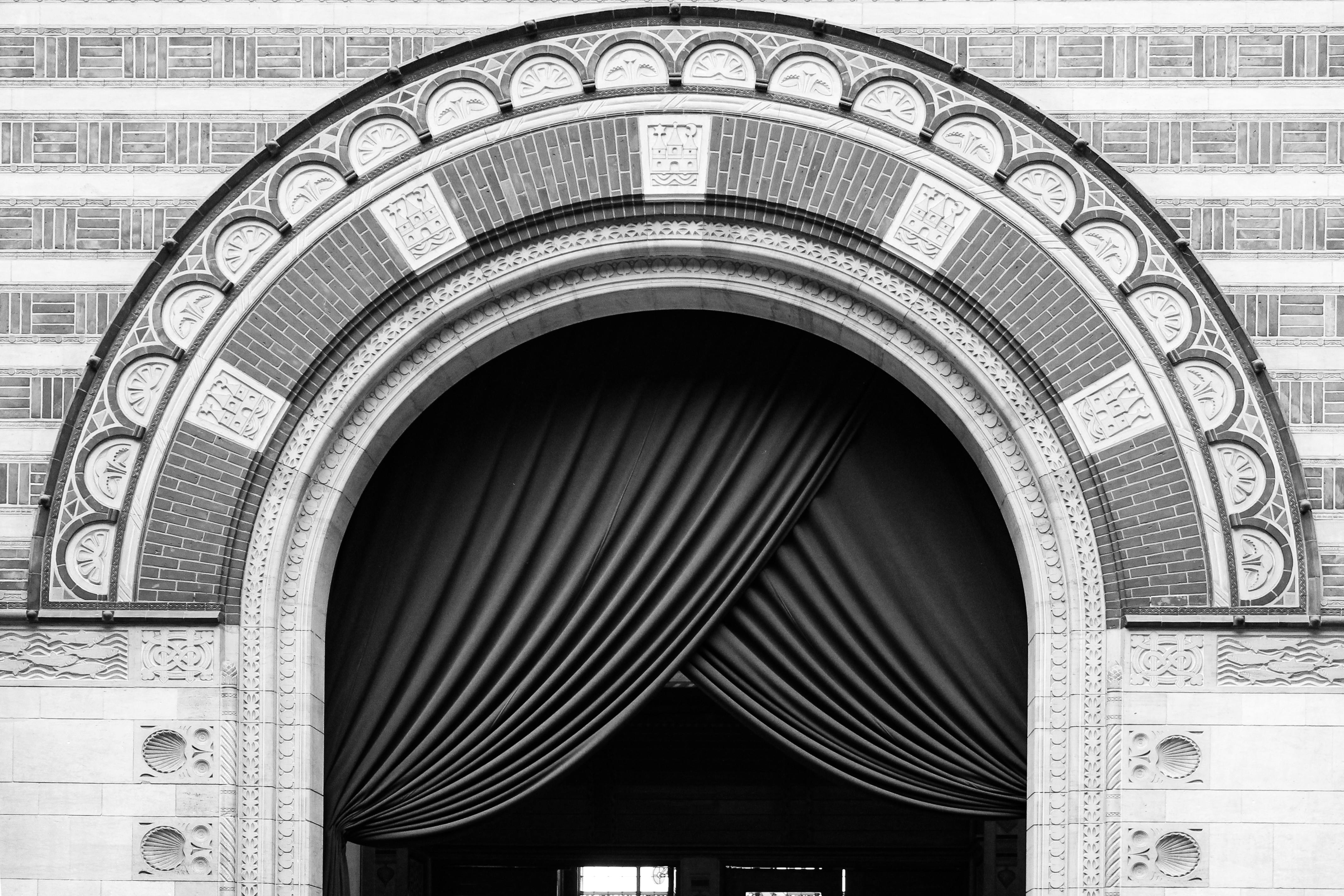 Entrance Arch Above Curtains · Free Stock Photo