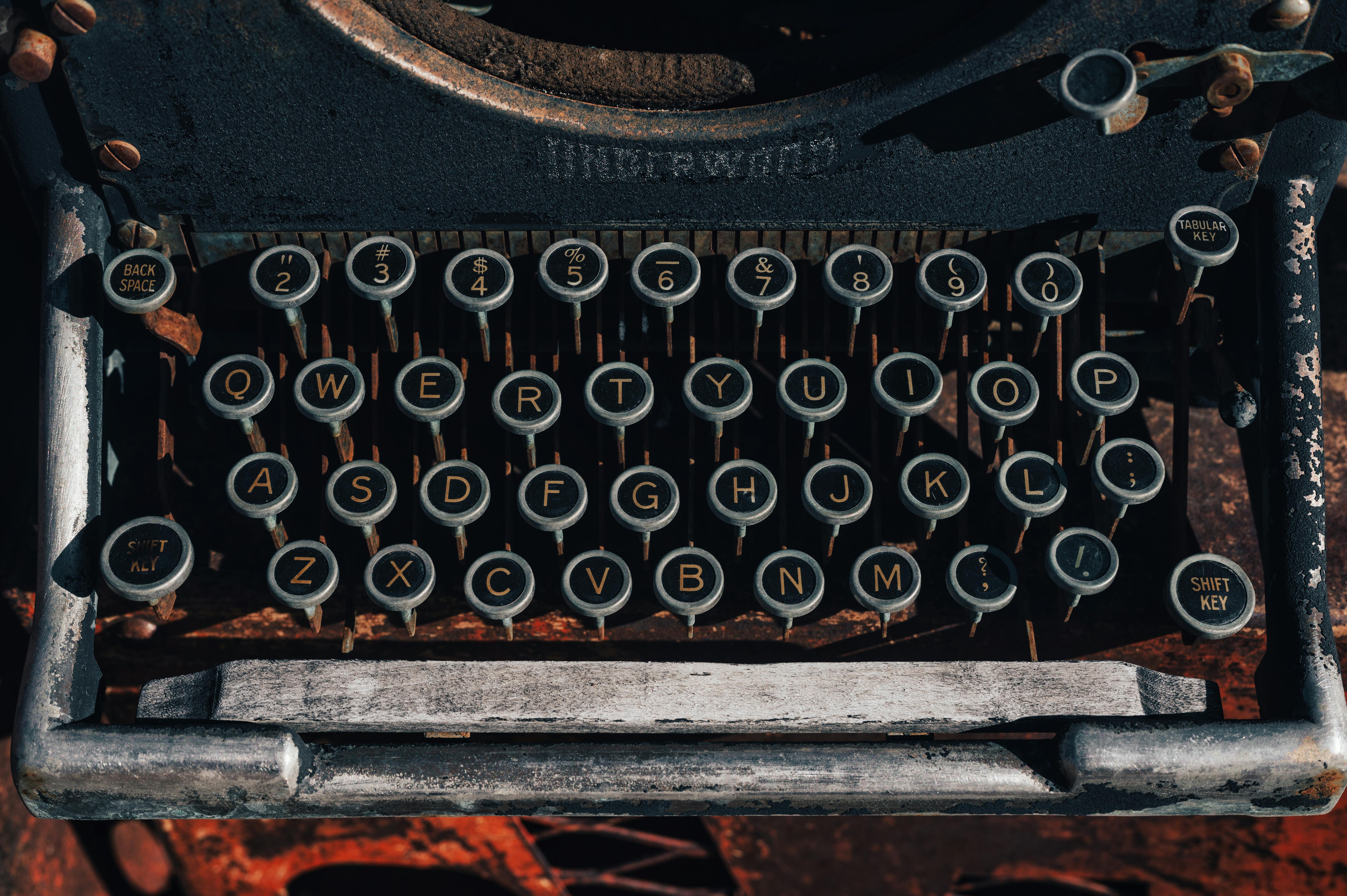 Letters on a Typewriter · Free Stock Photo