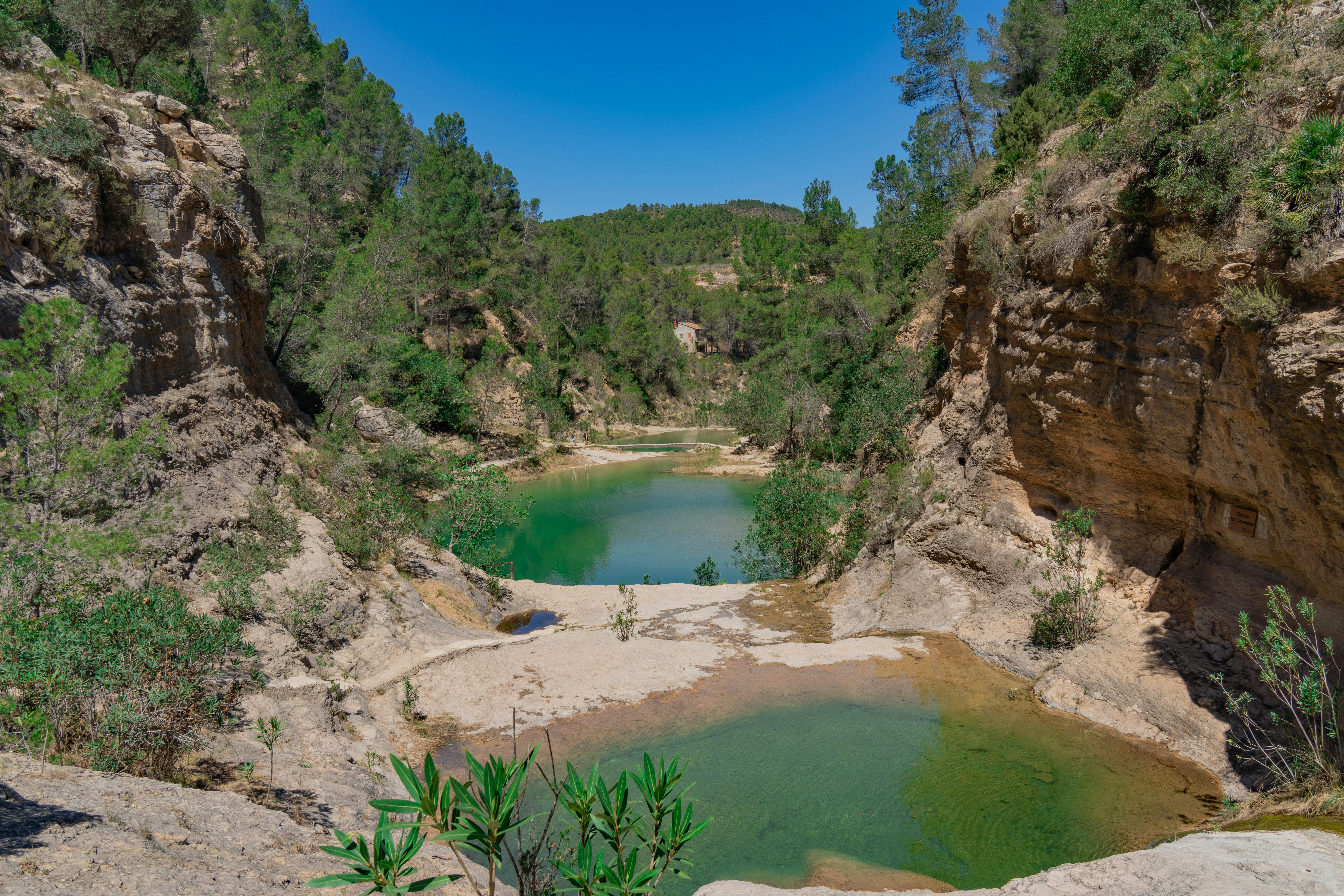 Natural Pools and Hills of Los Charcos de Quesa in Spain · Free Stock Photo
