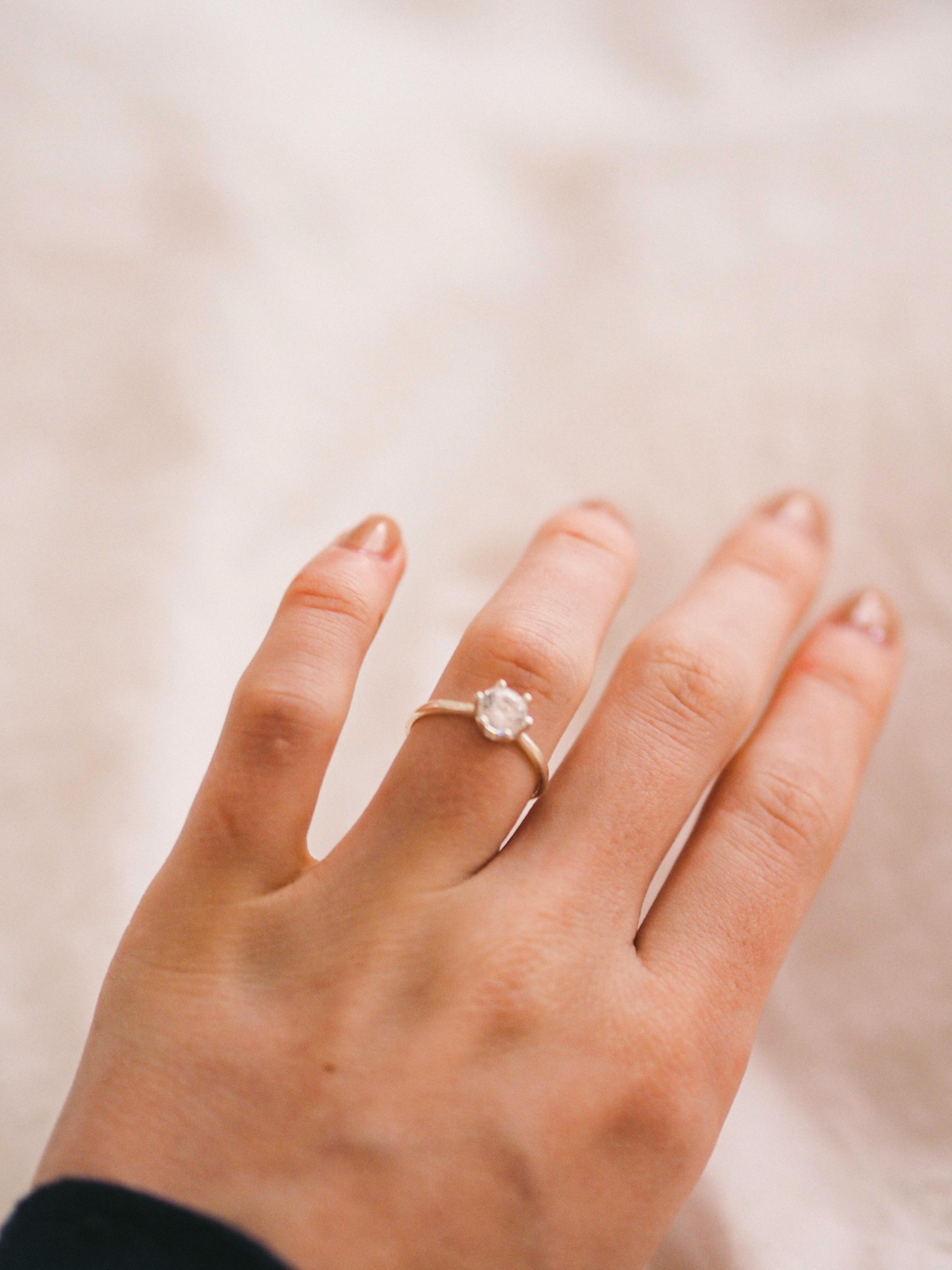 Silver-colored Ring on Persons Hand · Free Stock Photo