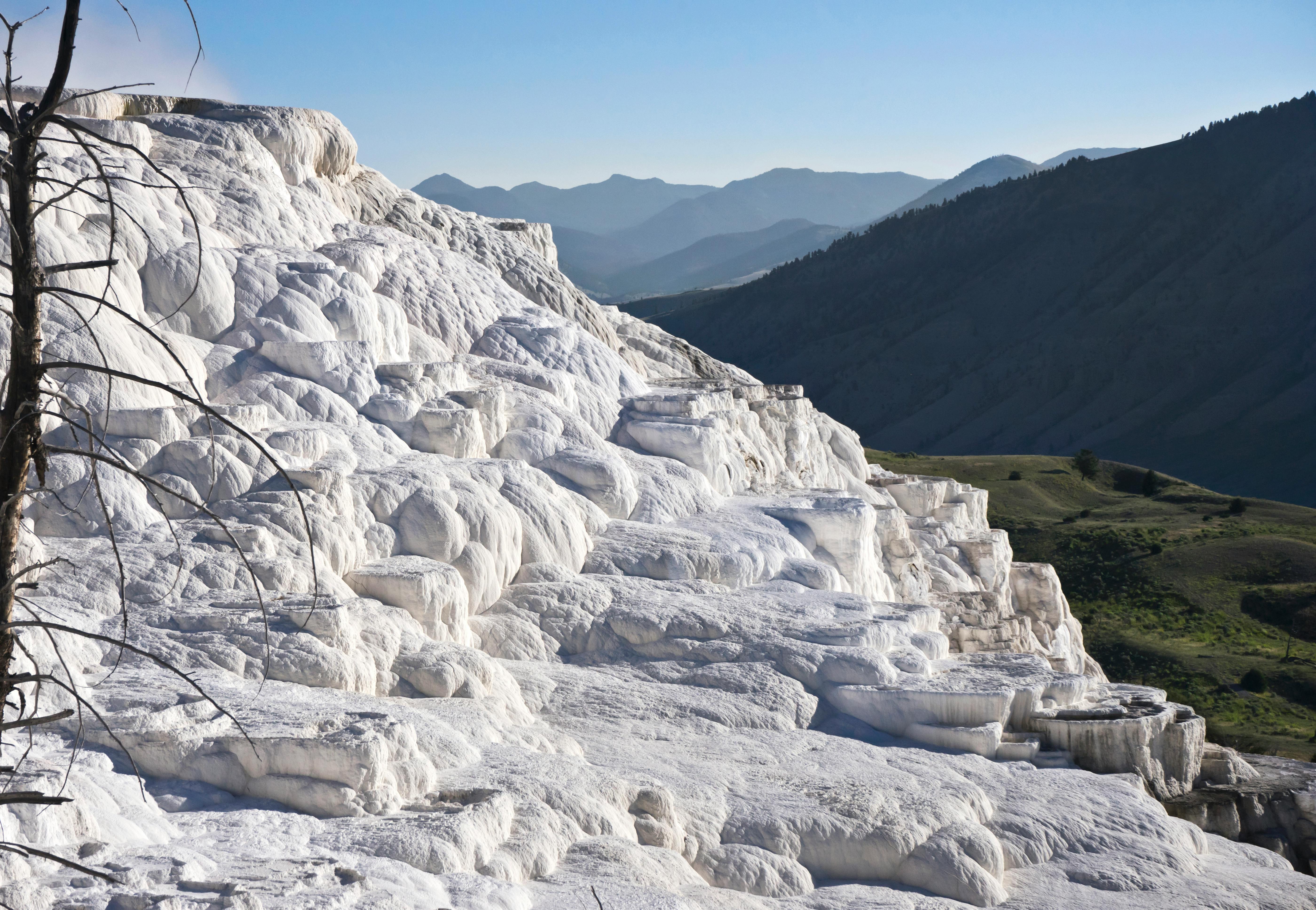 Salt Hill at Mammoth Hot Springs in Yellowstone National Park · Free ...