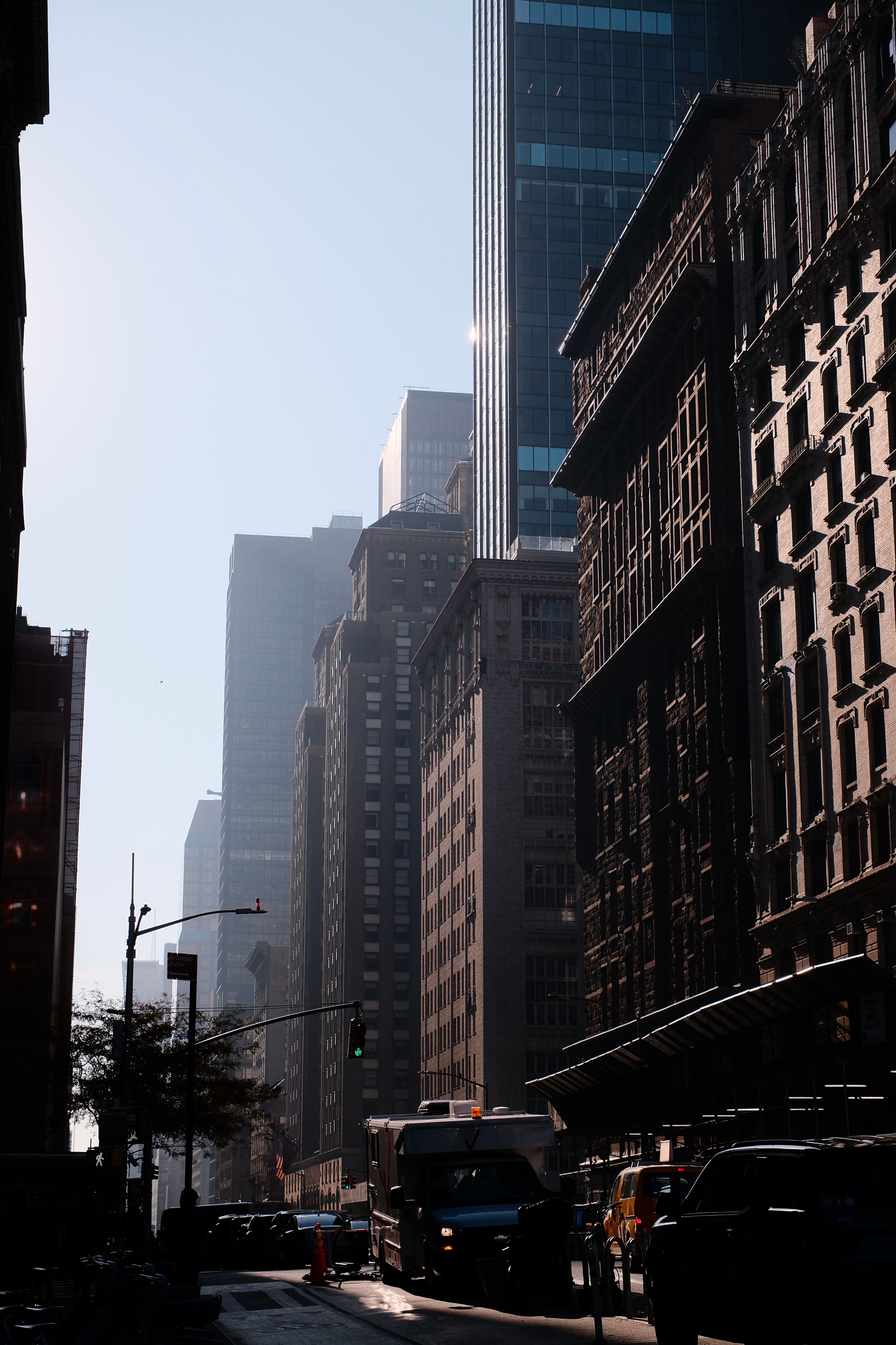 City Street with Dark Buildings · Free Stock Photo