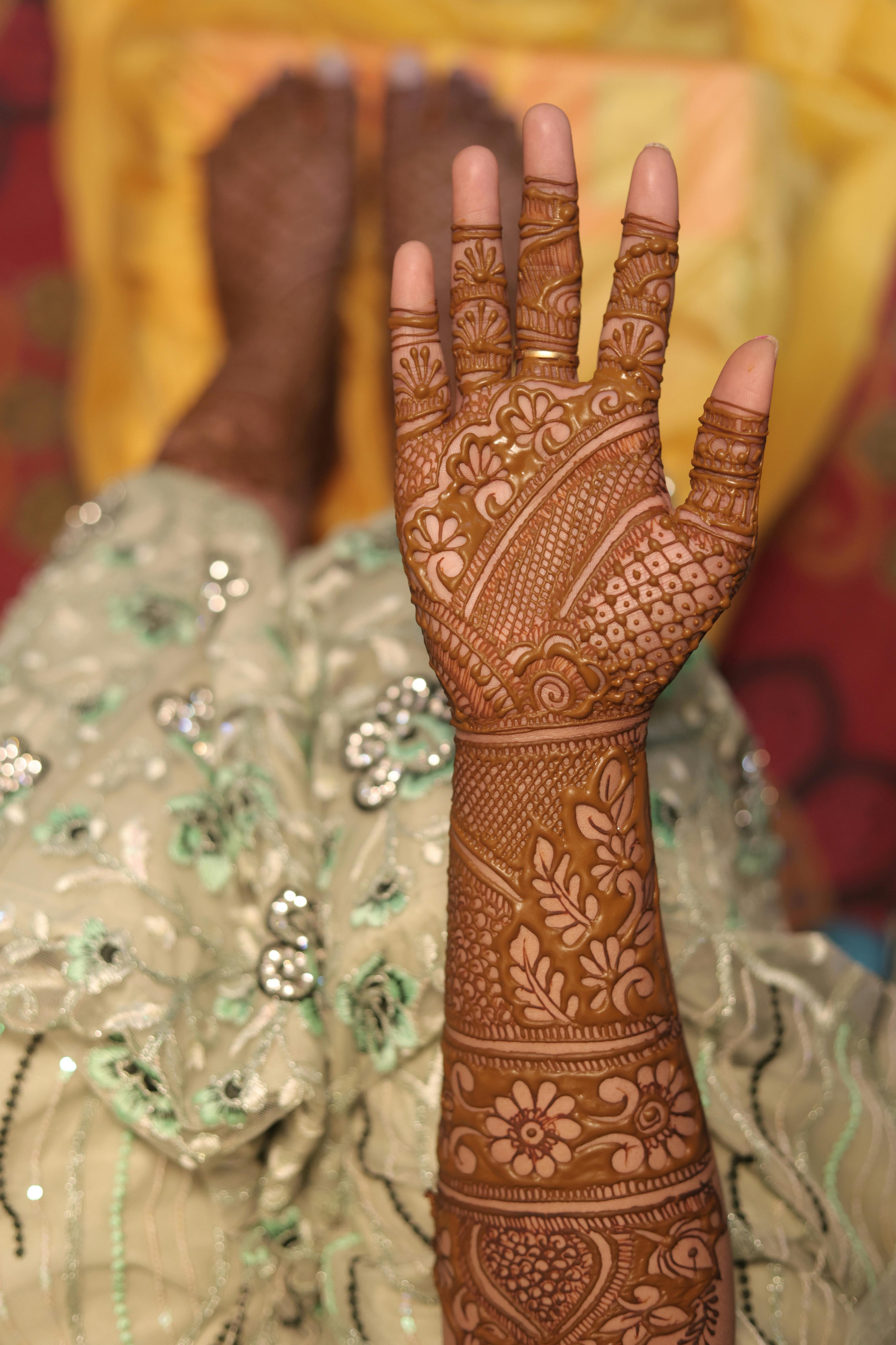 Henna Tattoos on Woman Hand · Free Stock Photo