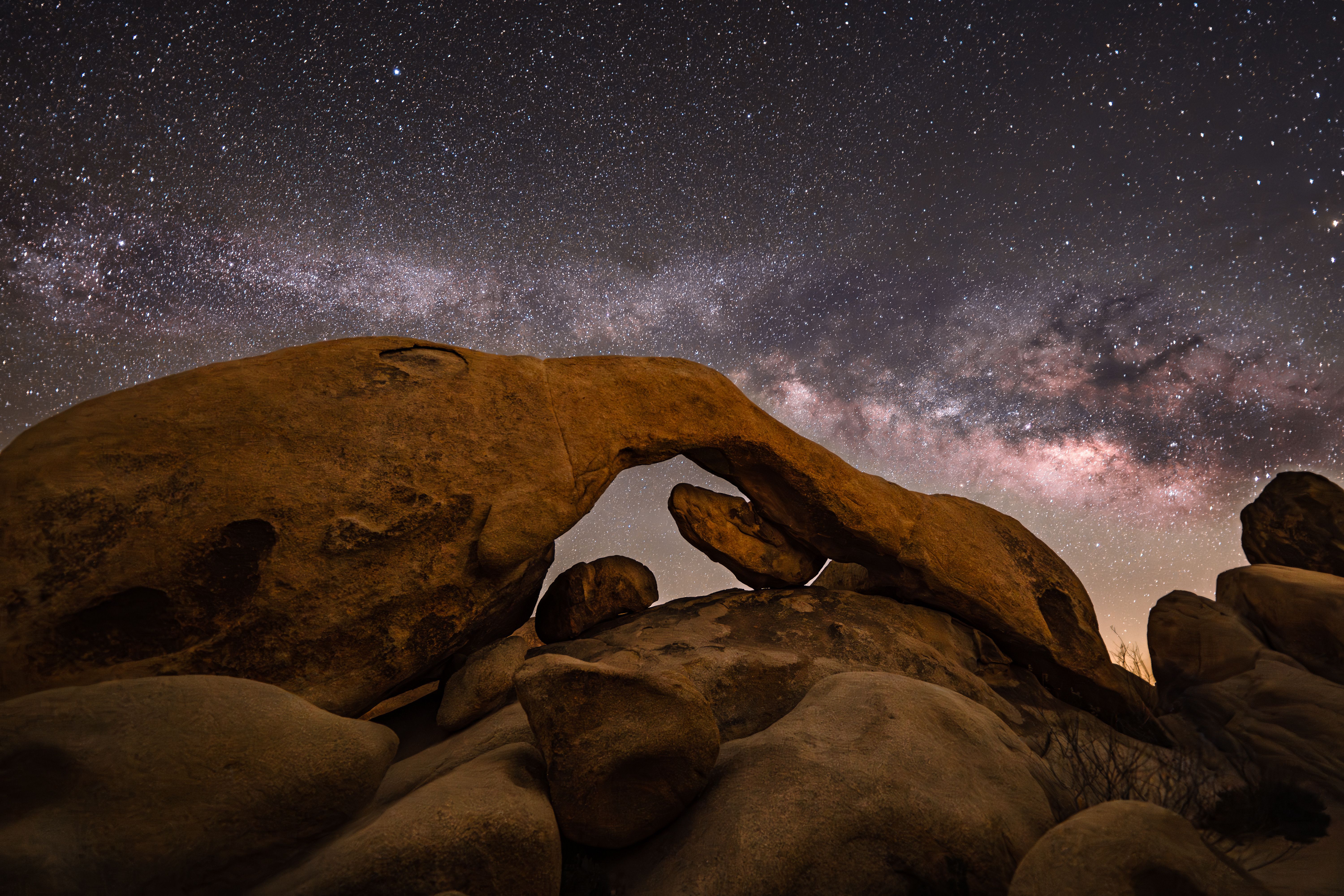 Stars on Clear, Night Sky over Natural Arch in Mobius Arch Loop ...