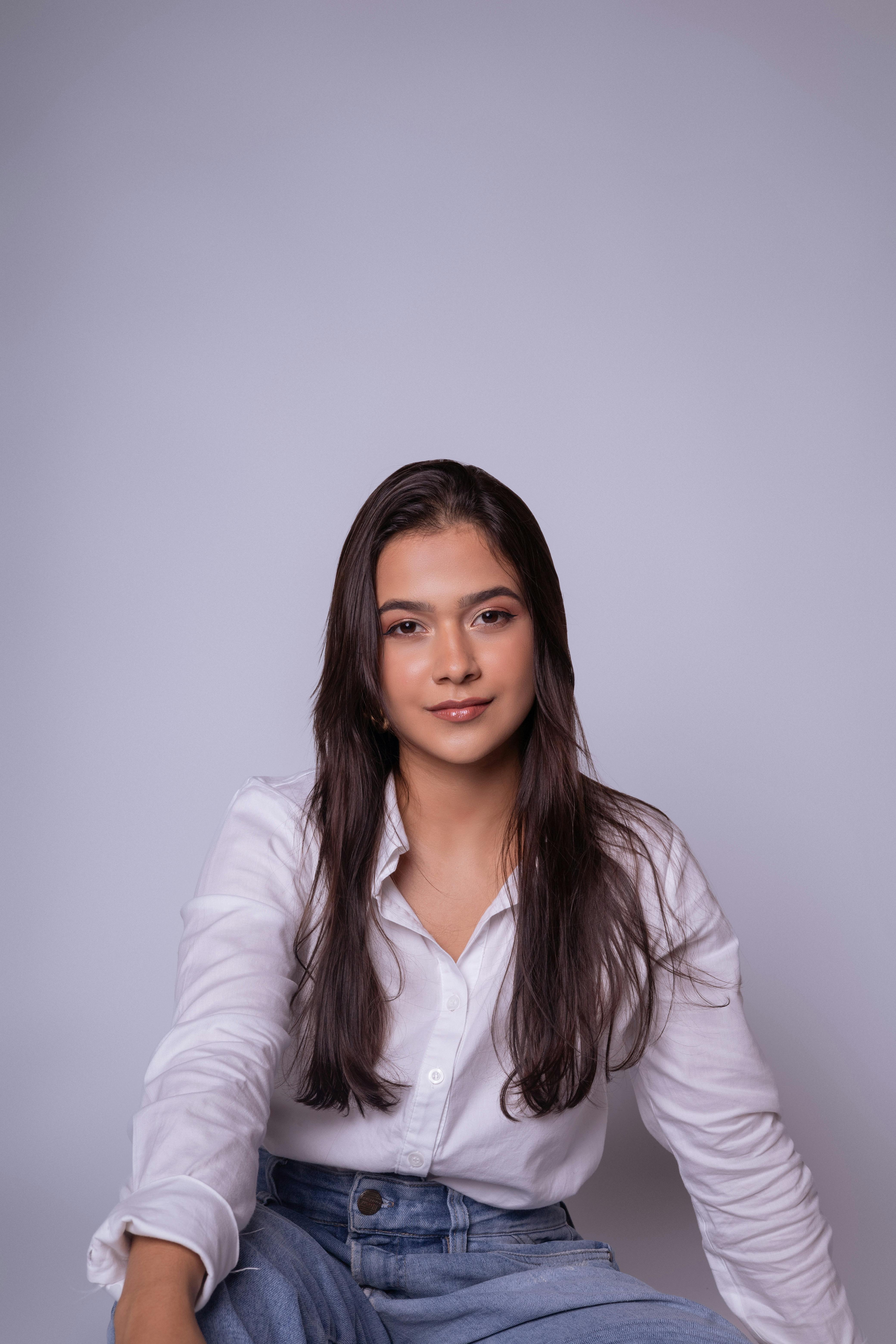 Portrait of Brunette Woman · Free Stock Photo