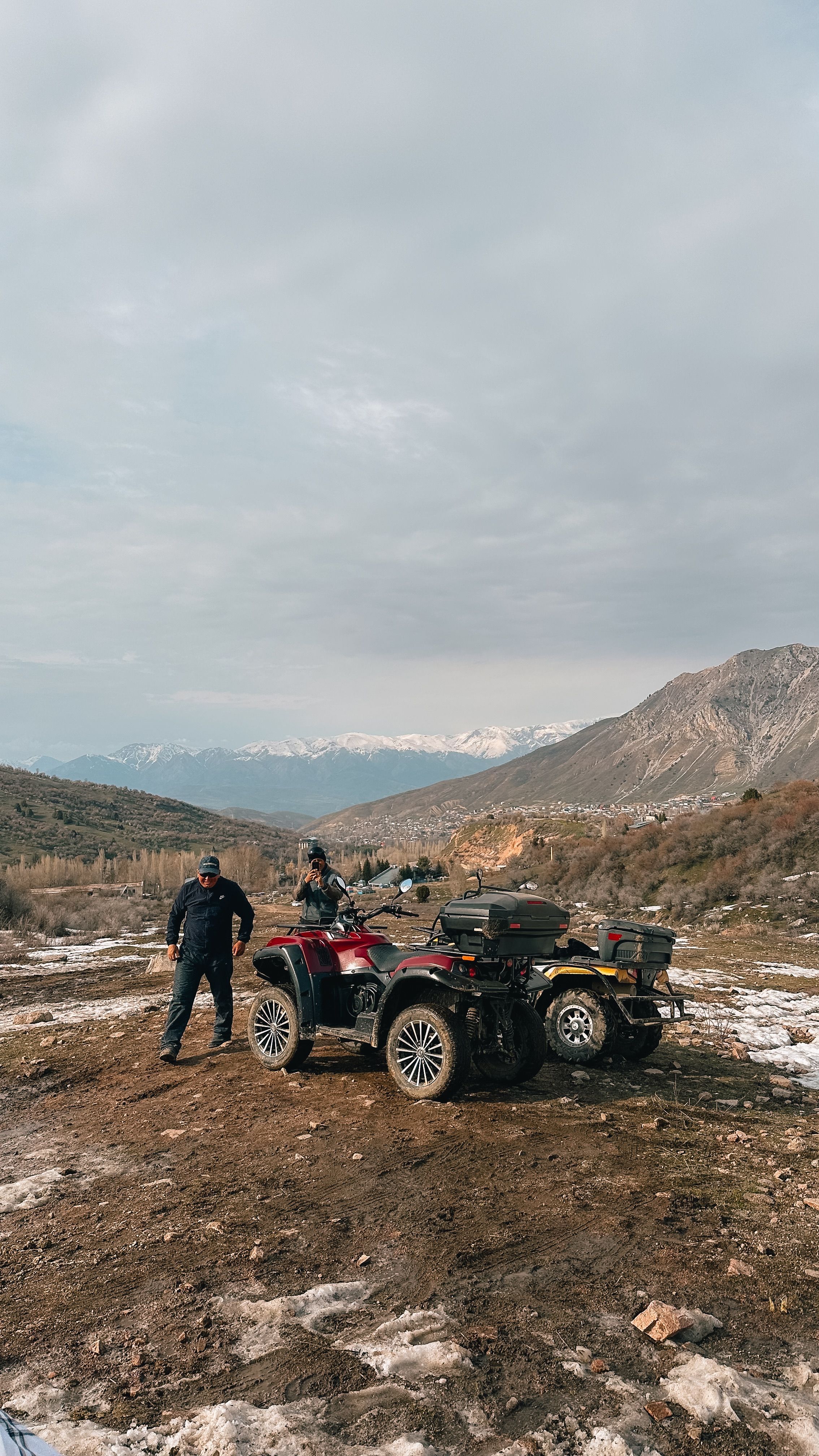 People Standing next to Their Quad Bikes Parked in Mountains · Free ...