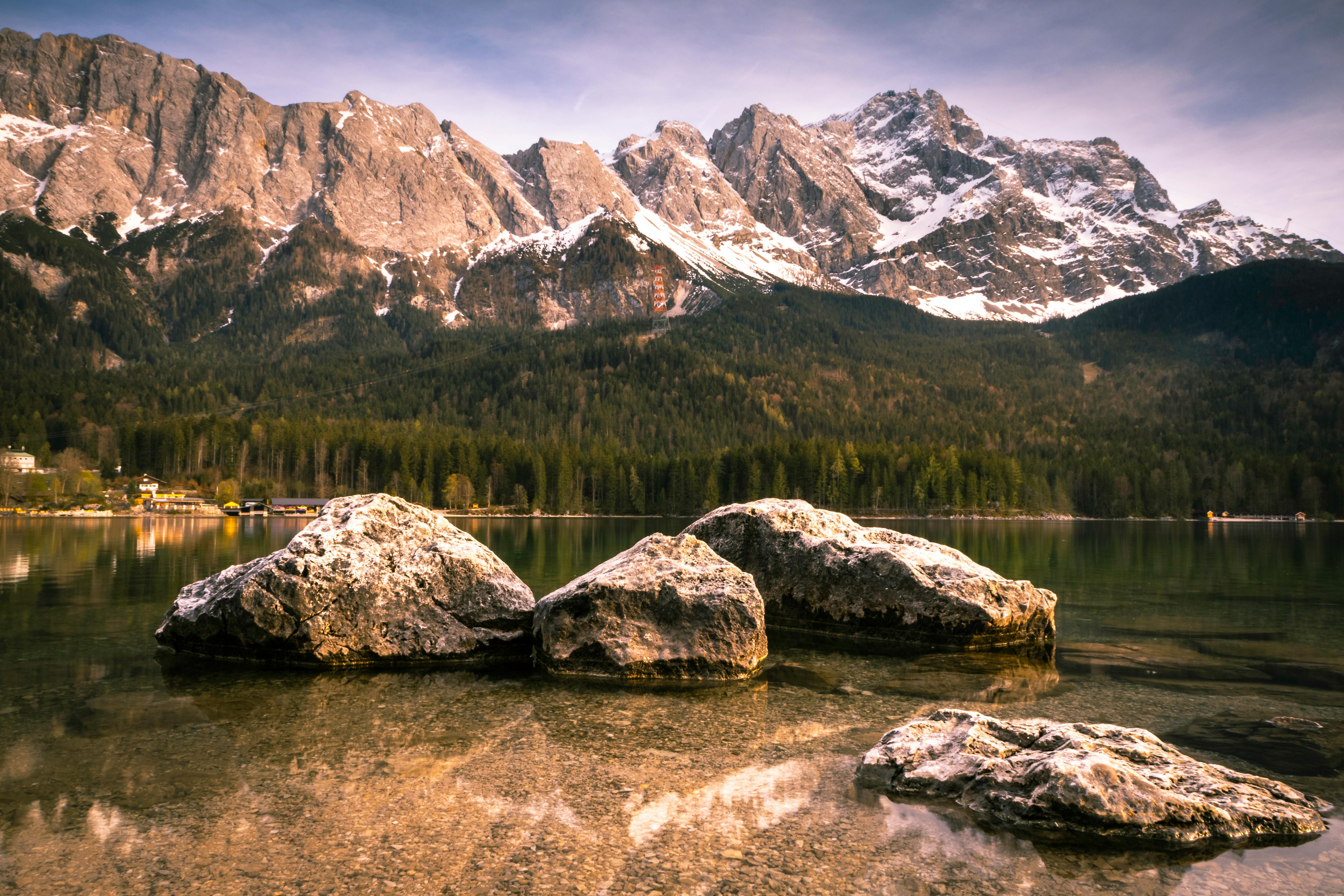 Rocks on Lake in Forest in Mountains · Free Stock Photo