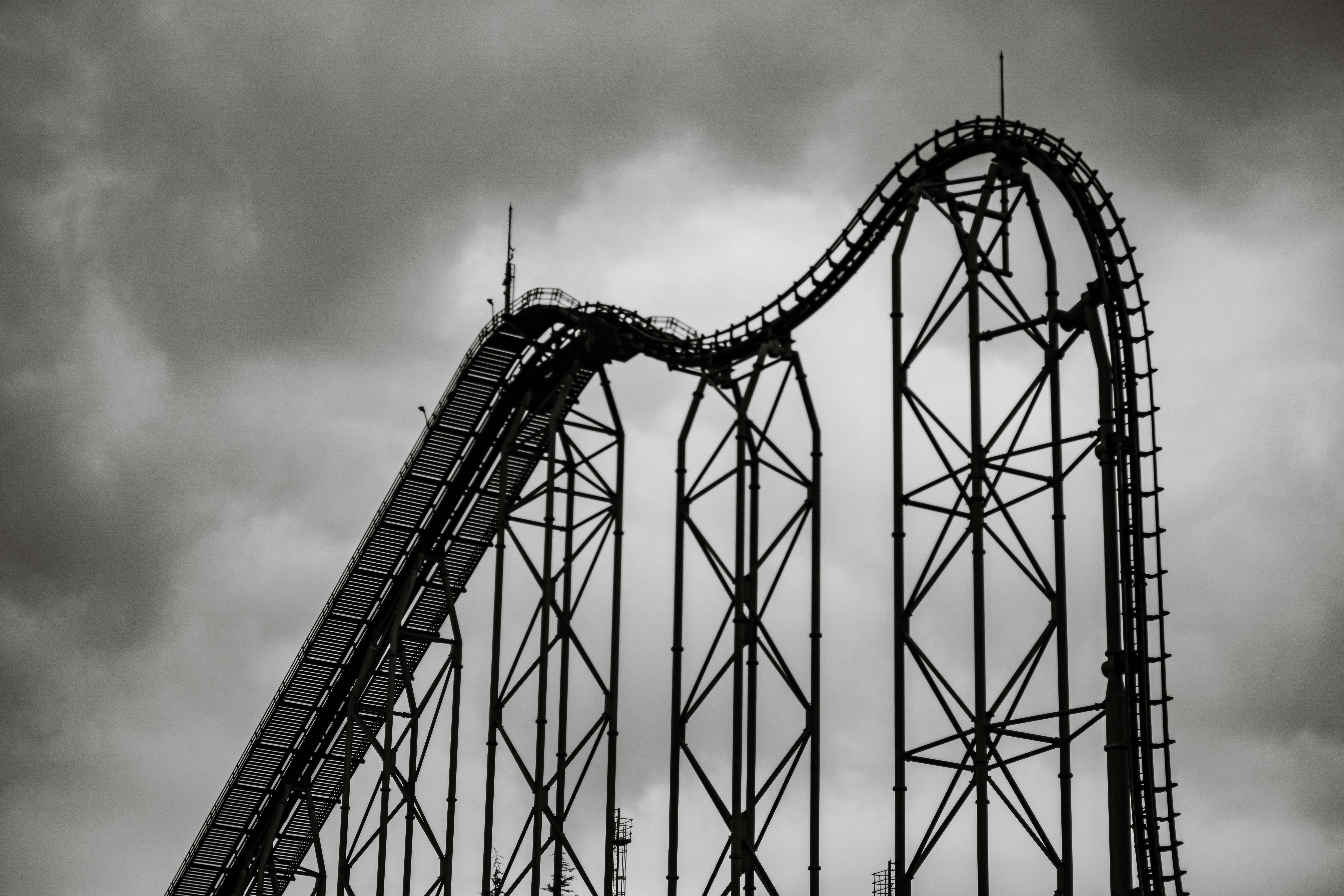 Black and White Roller Coaster · Free Stock Photo