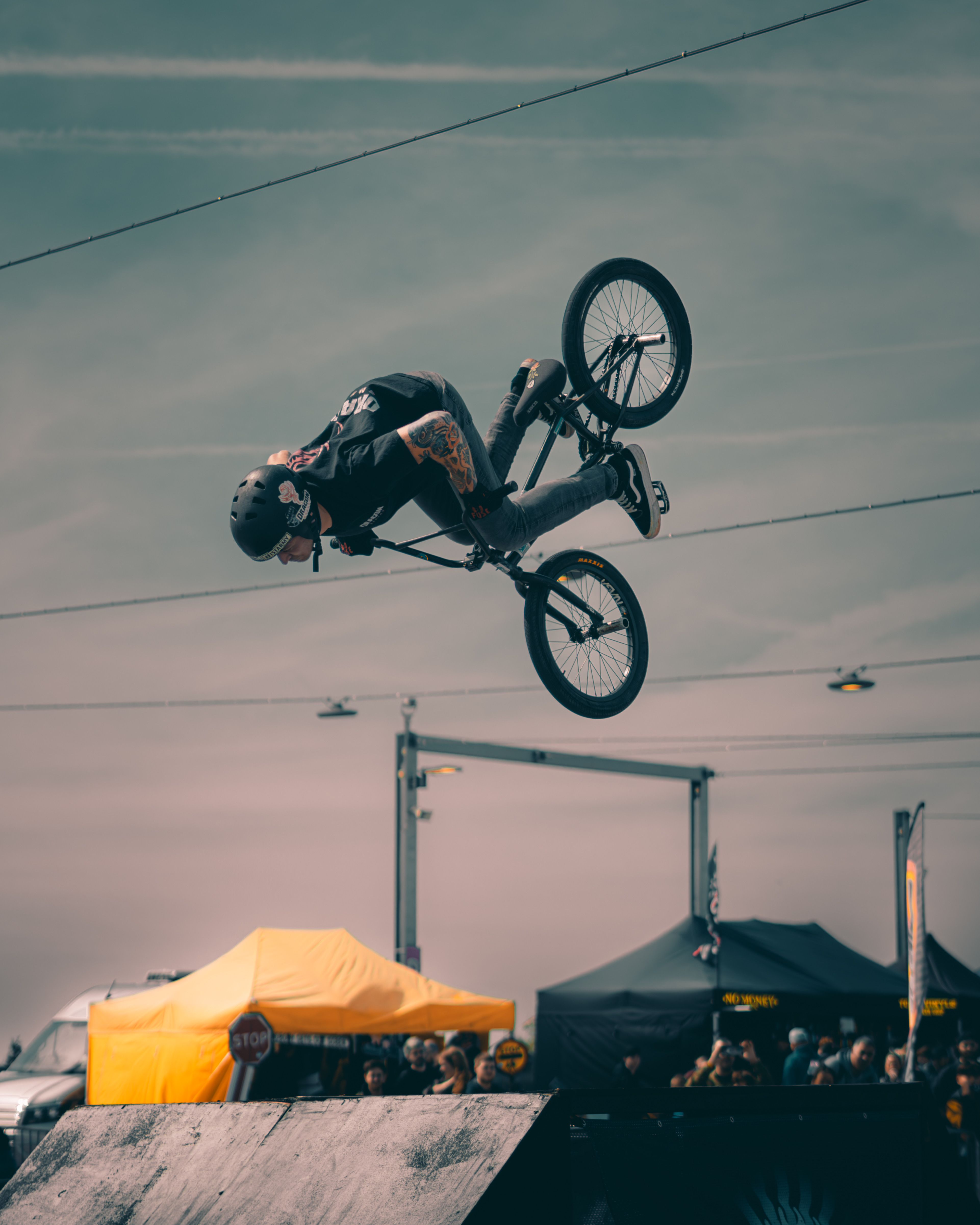 A person doing a trick on a bike · Free Stock Photo