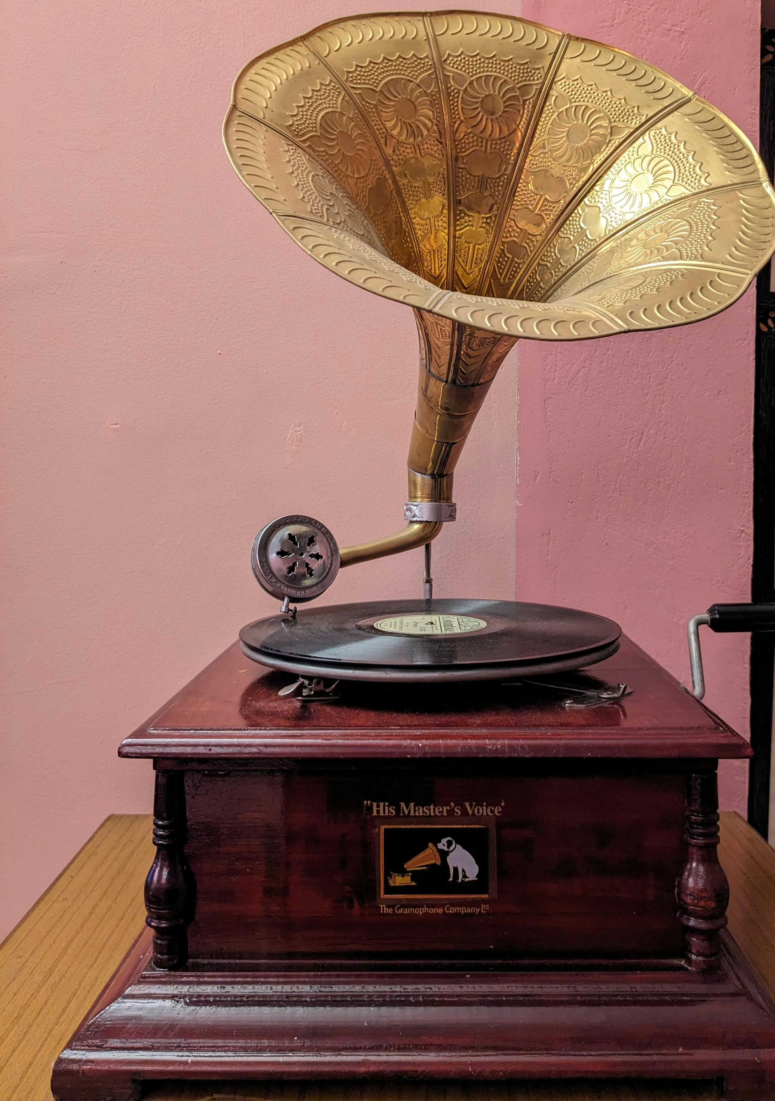 Gramophone on a Pink Background · Free Stock Photo