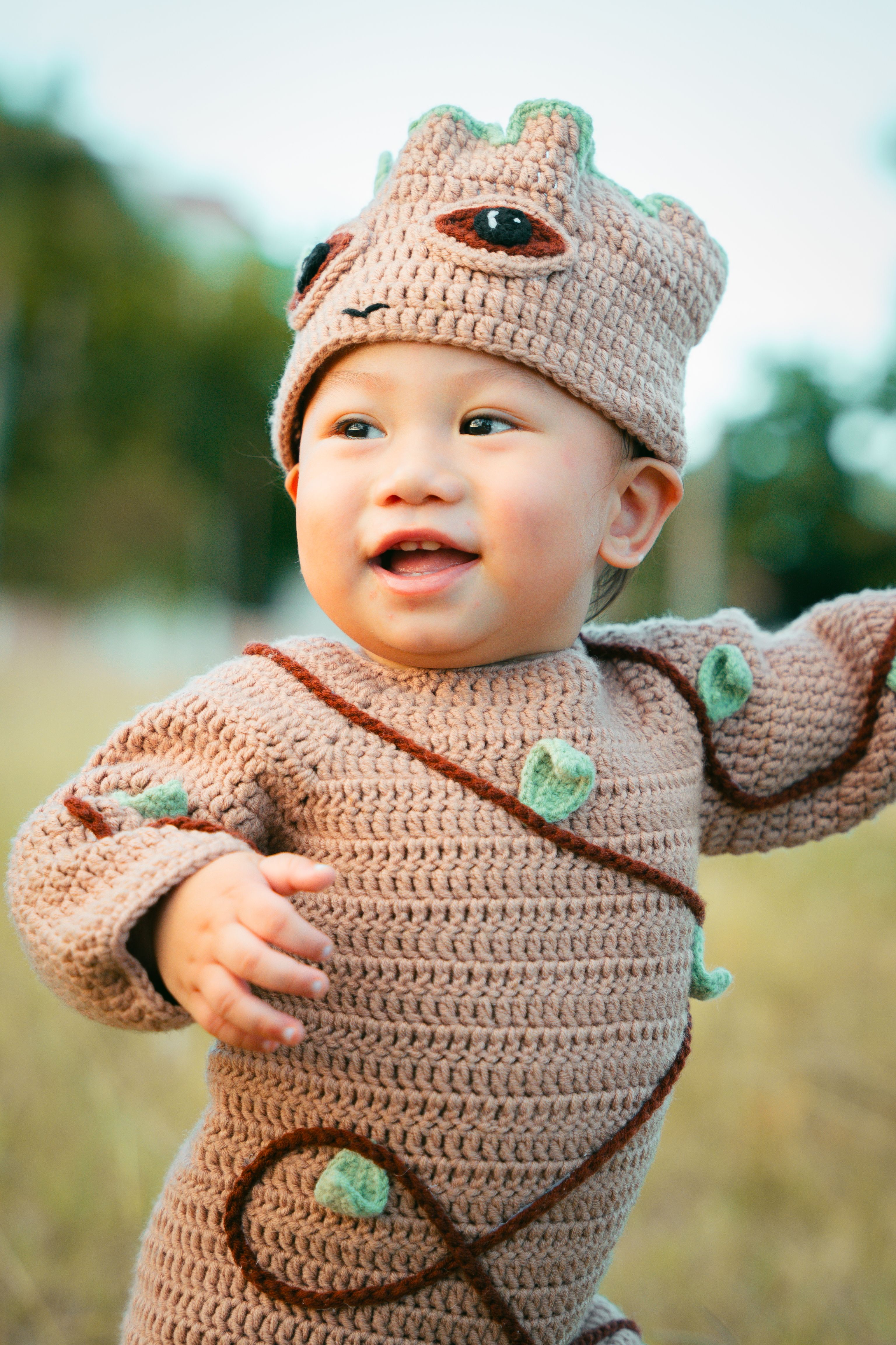 Smiling Boy in Wool Costume · Free Stock Photo