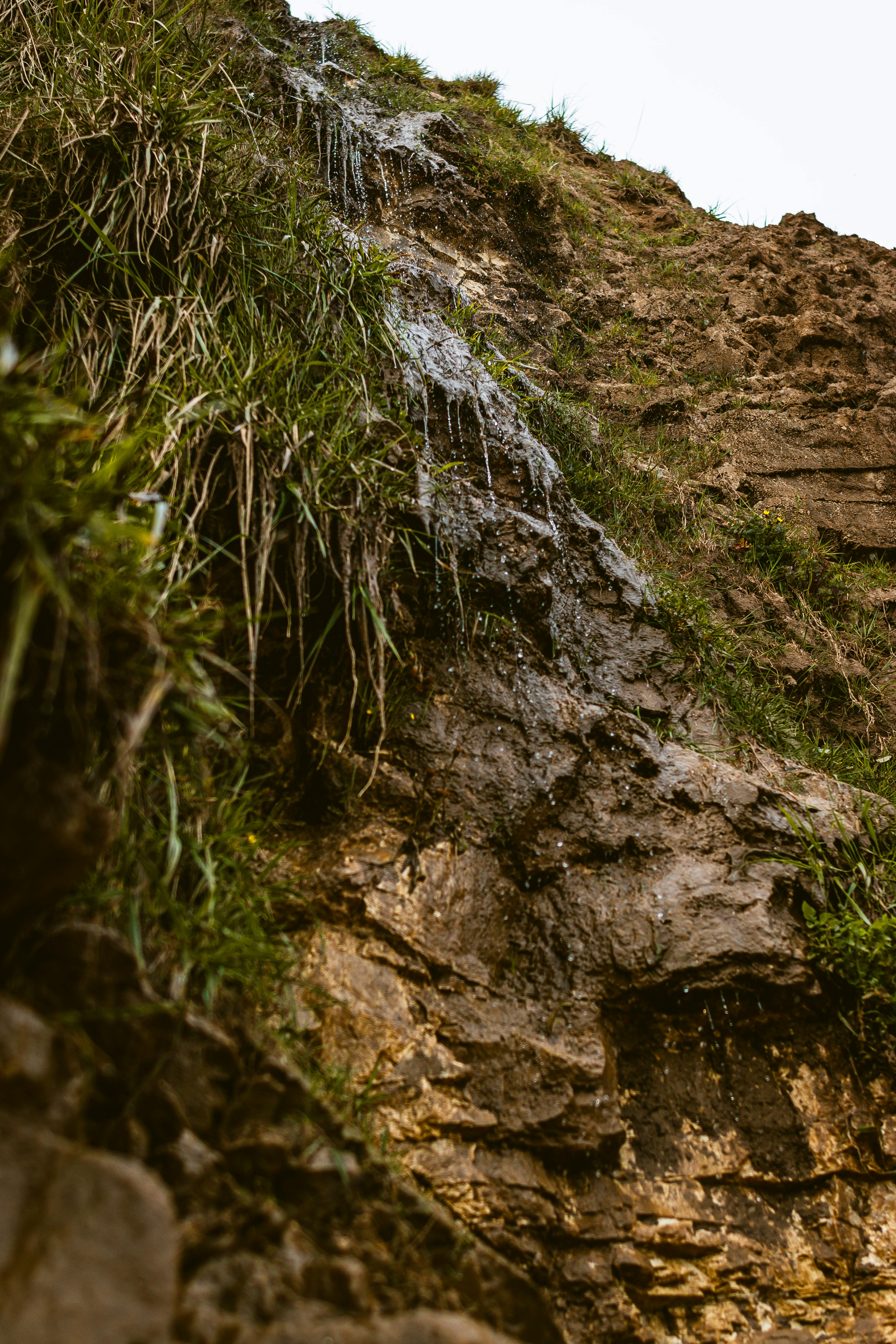 Stream on Cliffside · Free Stock Photo