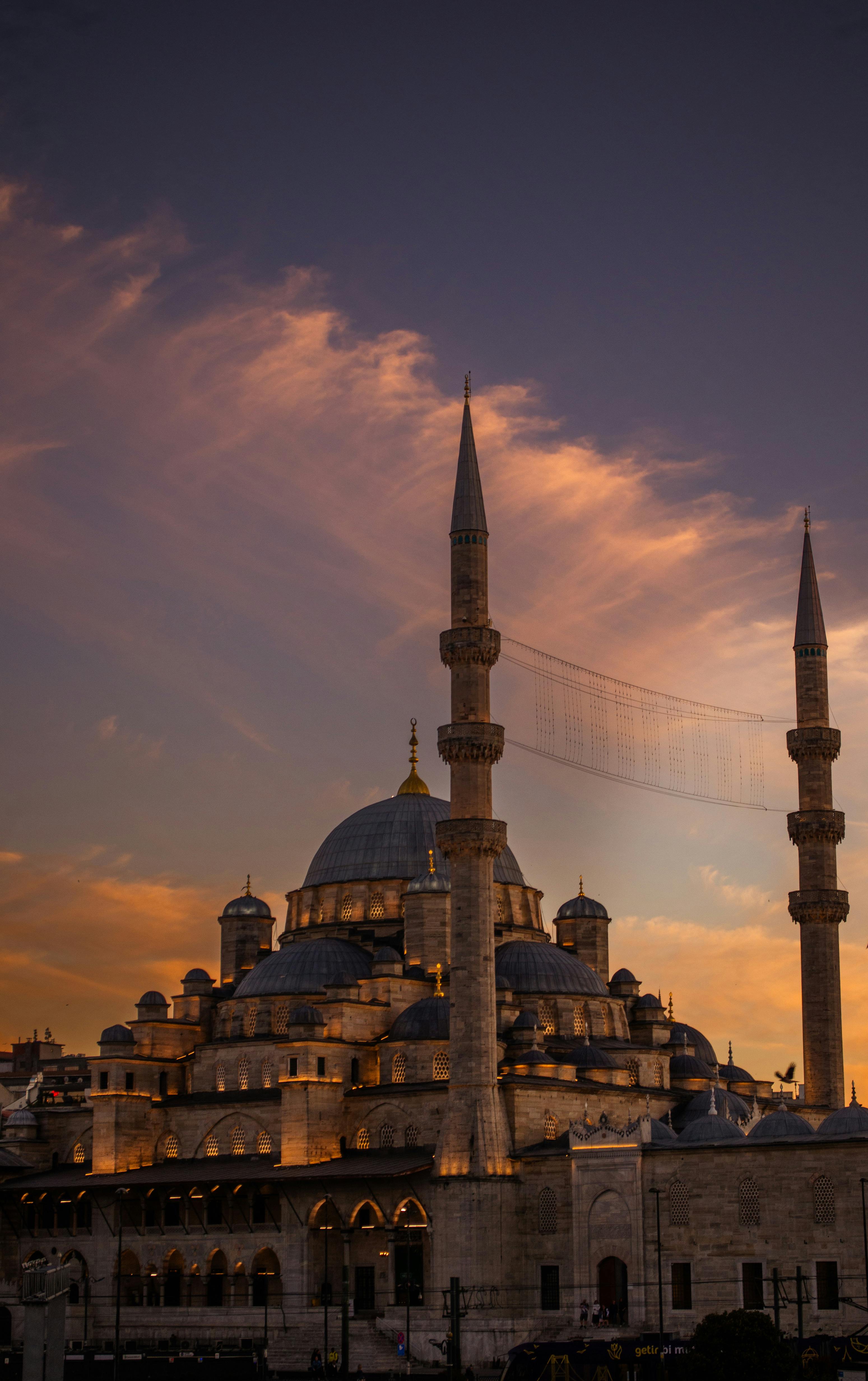 Gold Mosque during Sunset · Free Stock Photo