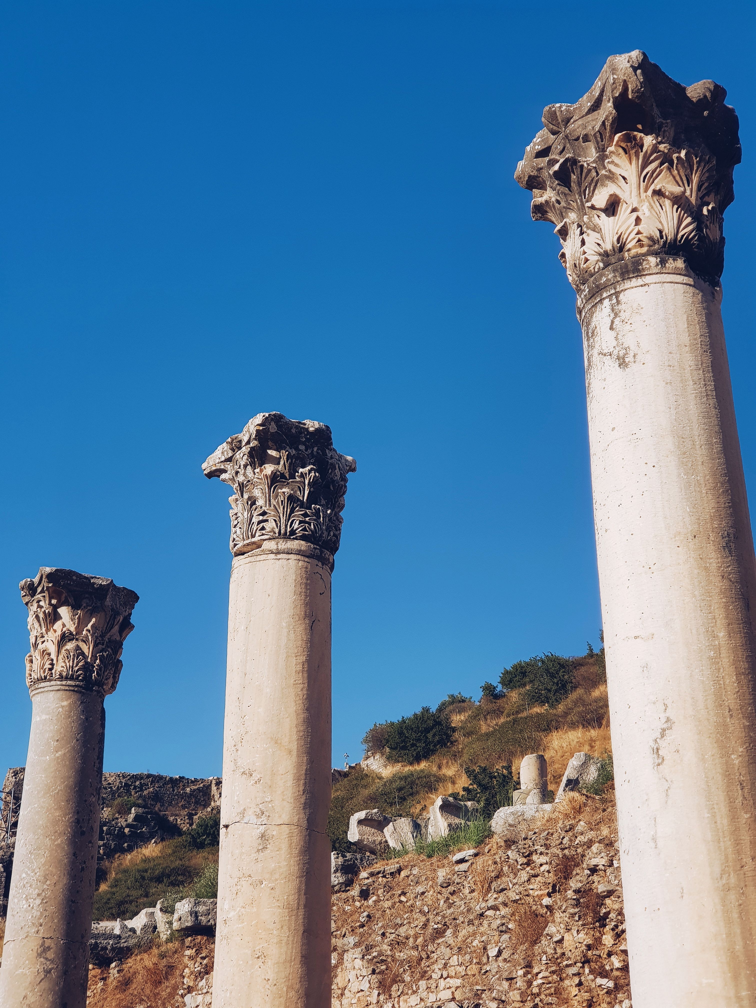 The columns of the ancient city of ephesus · Free Stock Photo