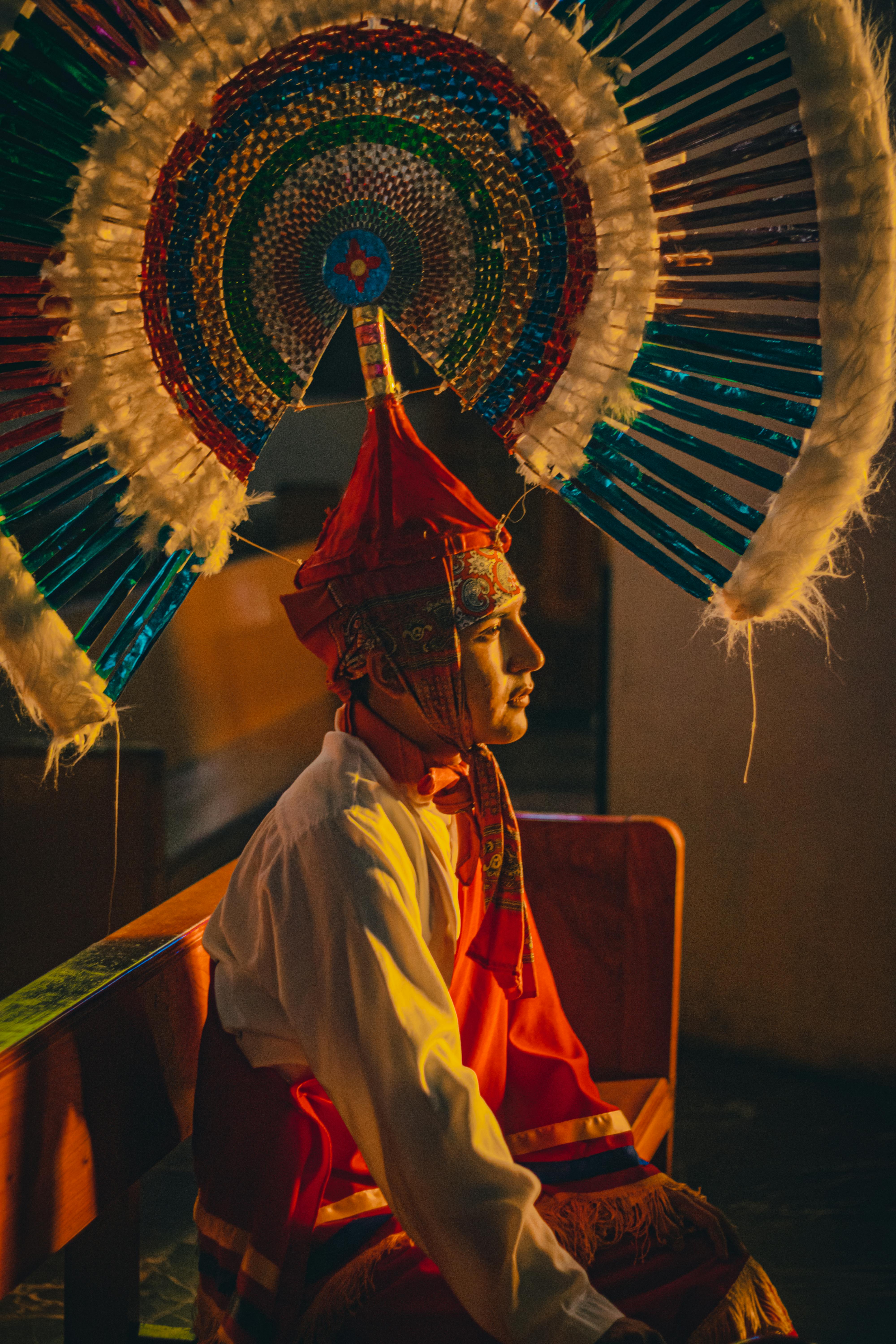 Man in an Aztec Traditional Dress · Free Stock Photo