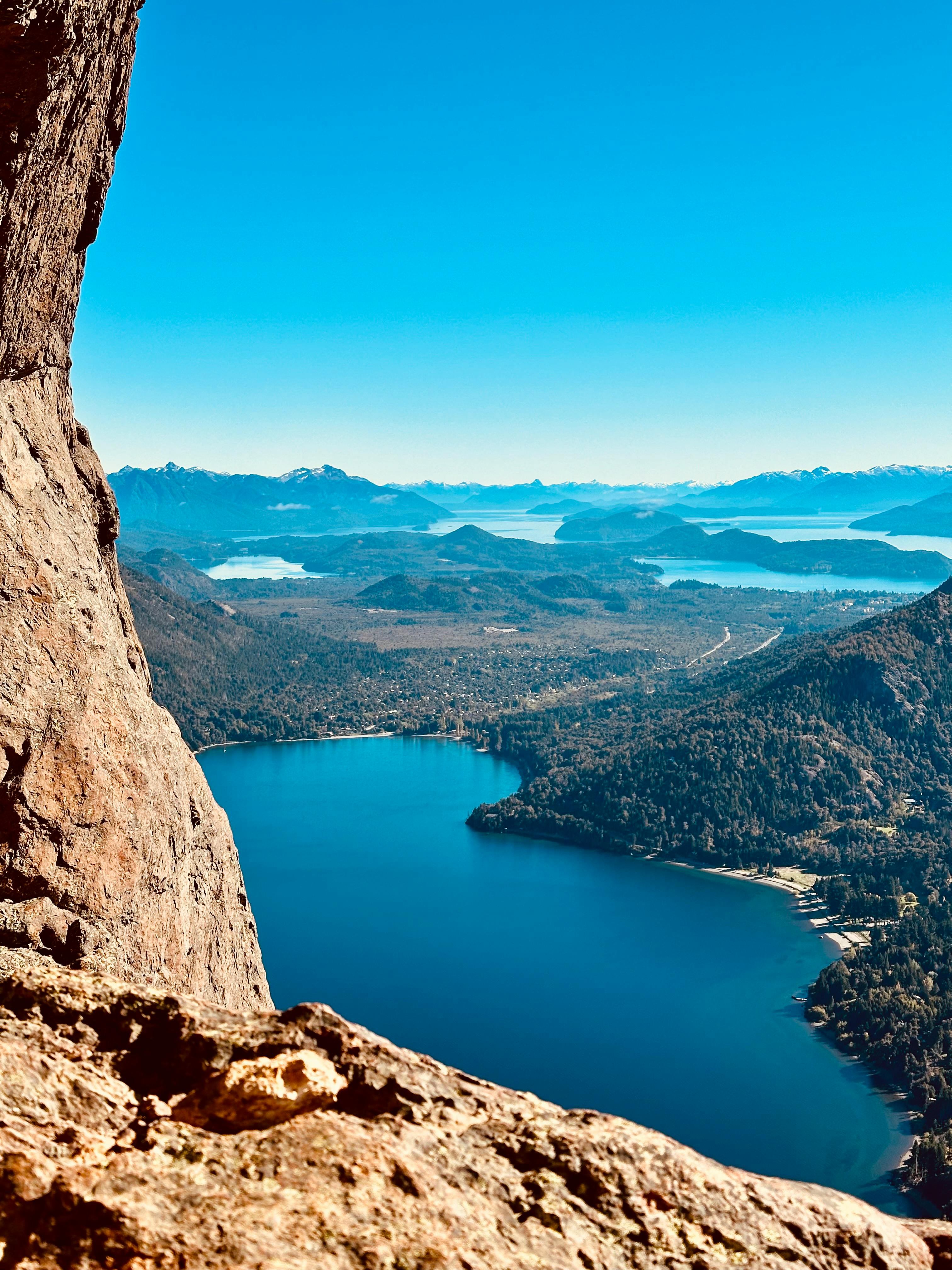 High Angle View of Mountains and Lakes · Free Stock Photo