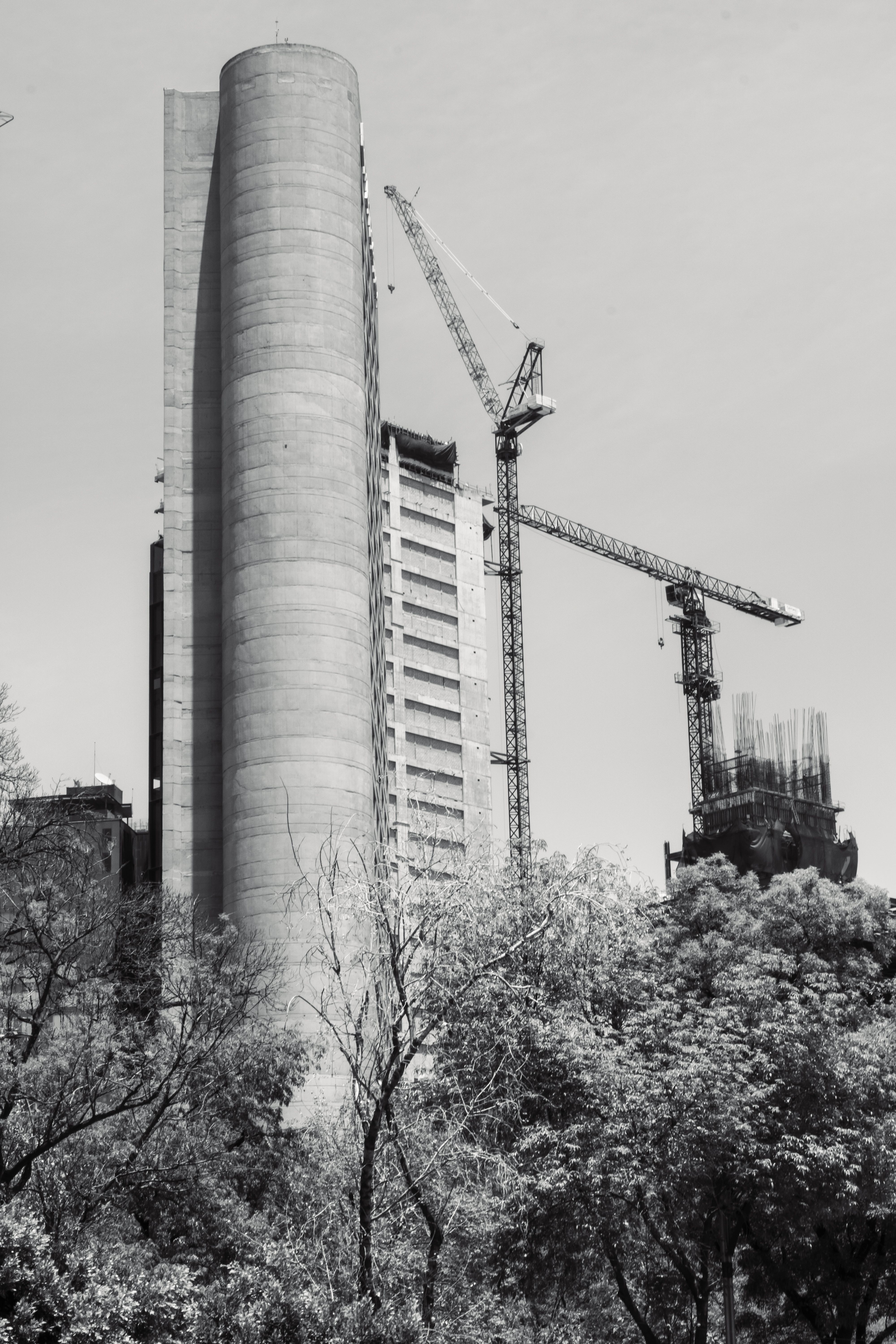 Construction Cranes over Skyscraper in Mexico City · Free Stock Photo