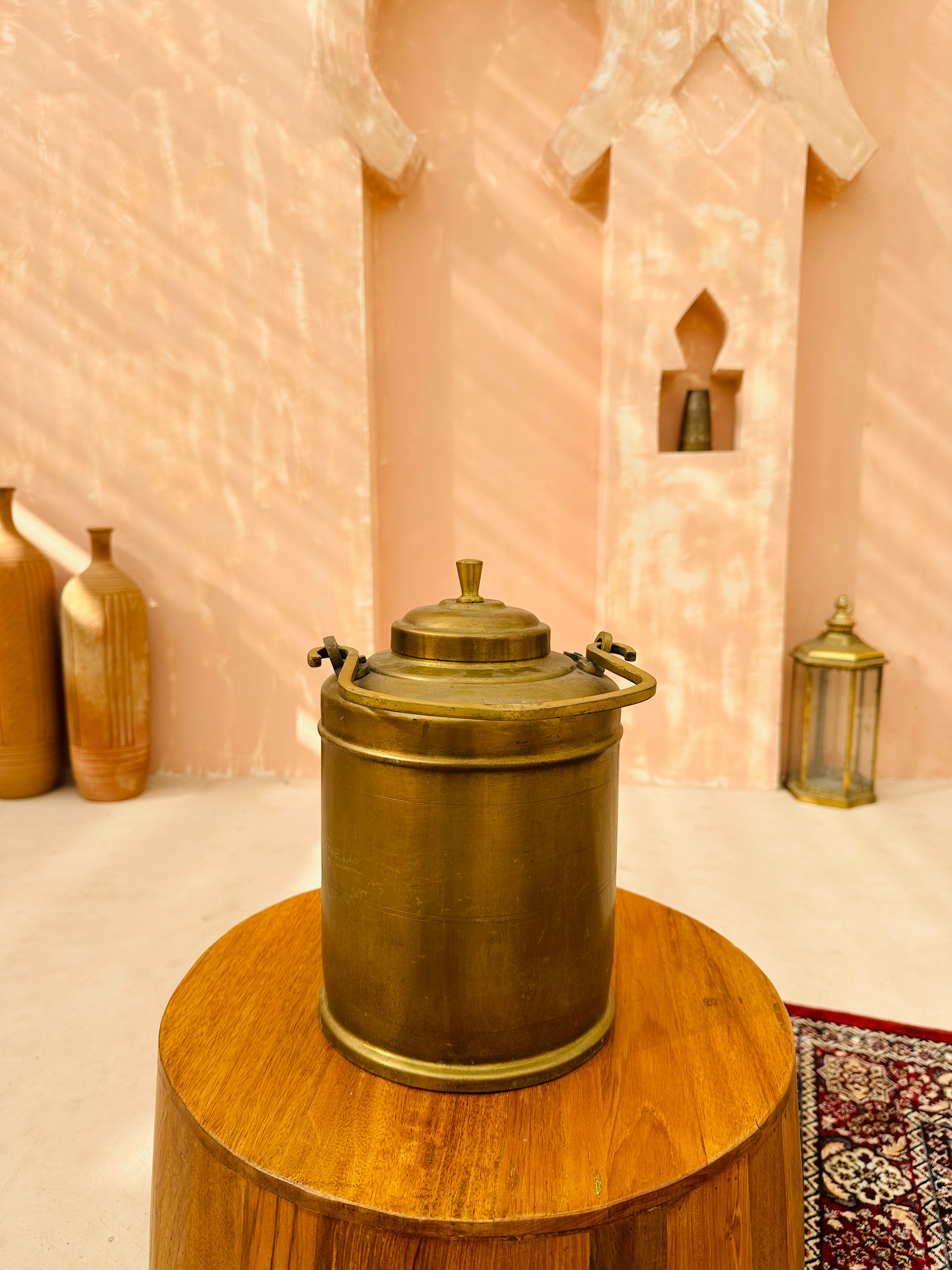 Vintage Indian Brass Oil Container · Free Stock Photo