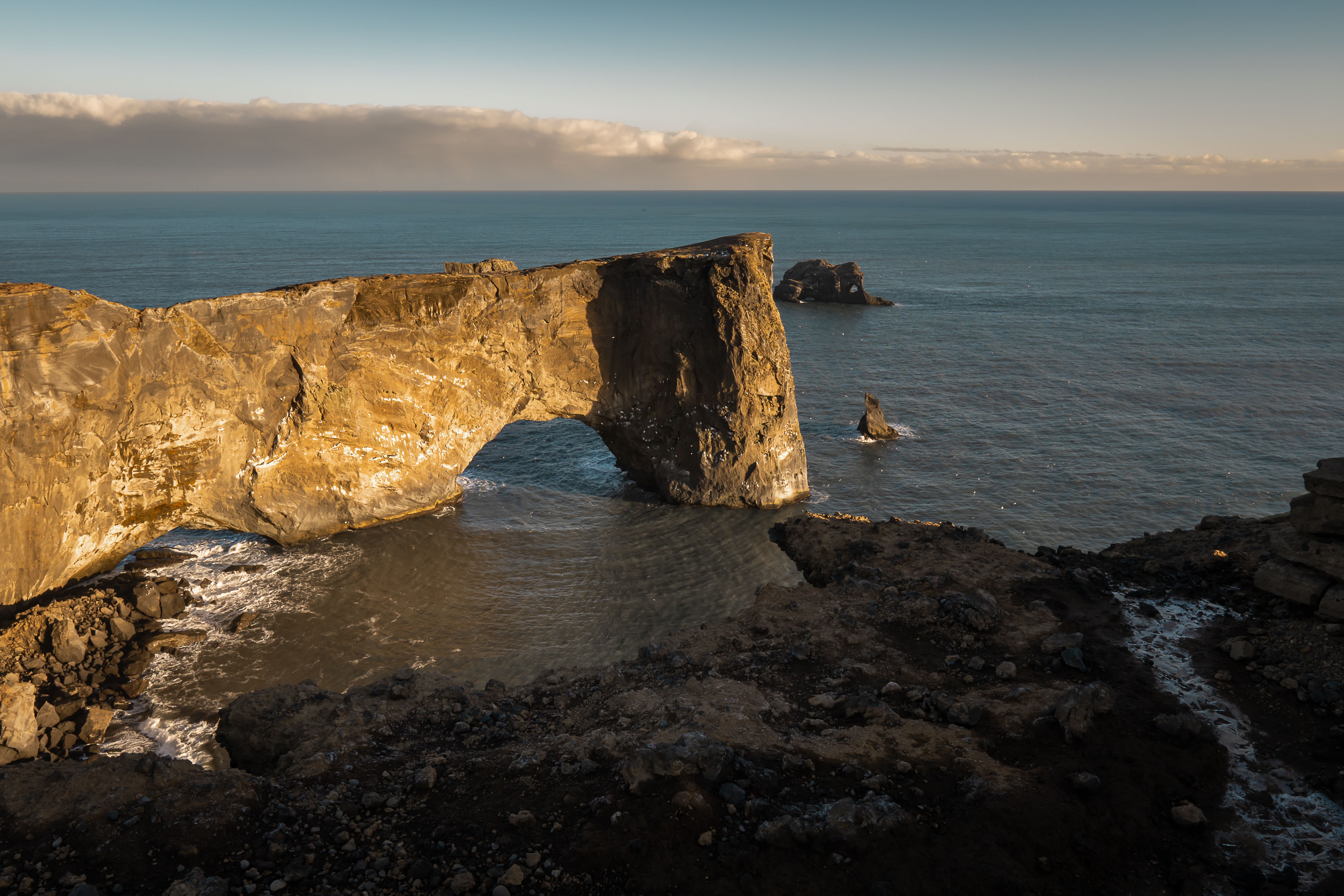 Dyrholaey Arch on Sea Shore in Iceland · Free Stock Photo