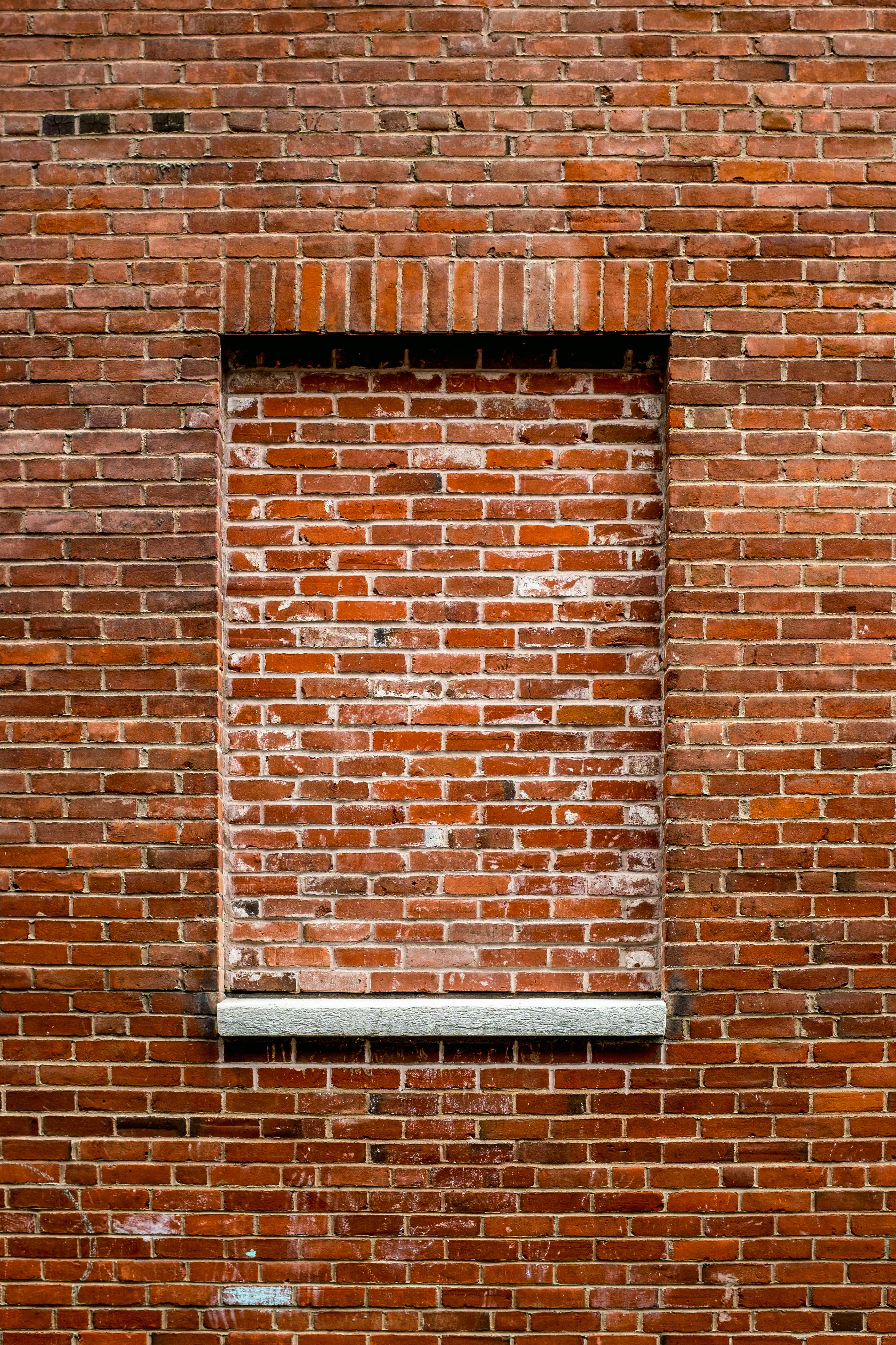 Bricks in Window Niche on Building Wall · Free Stock Photo