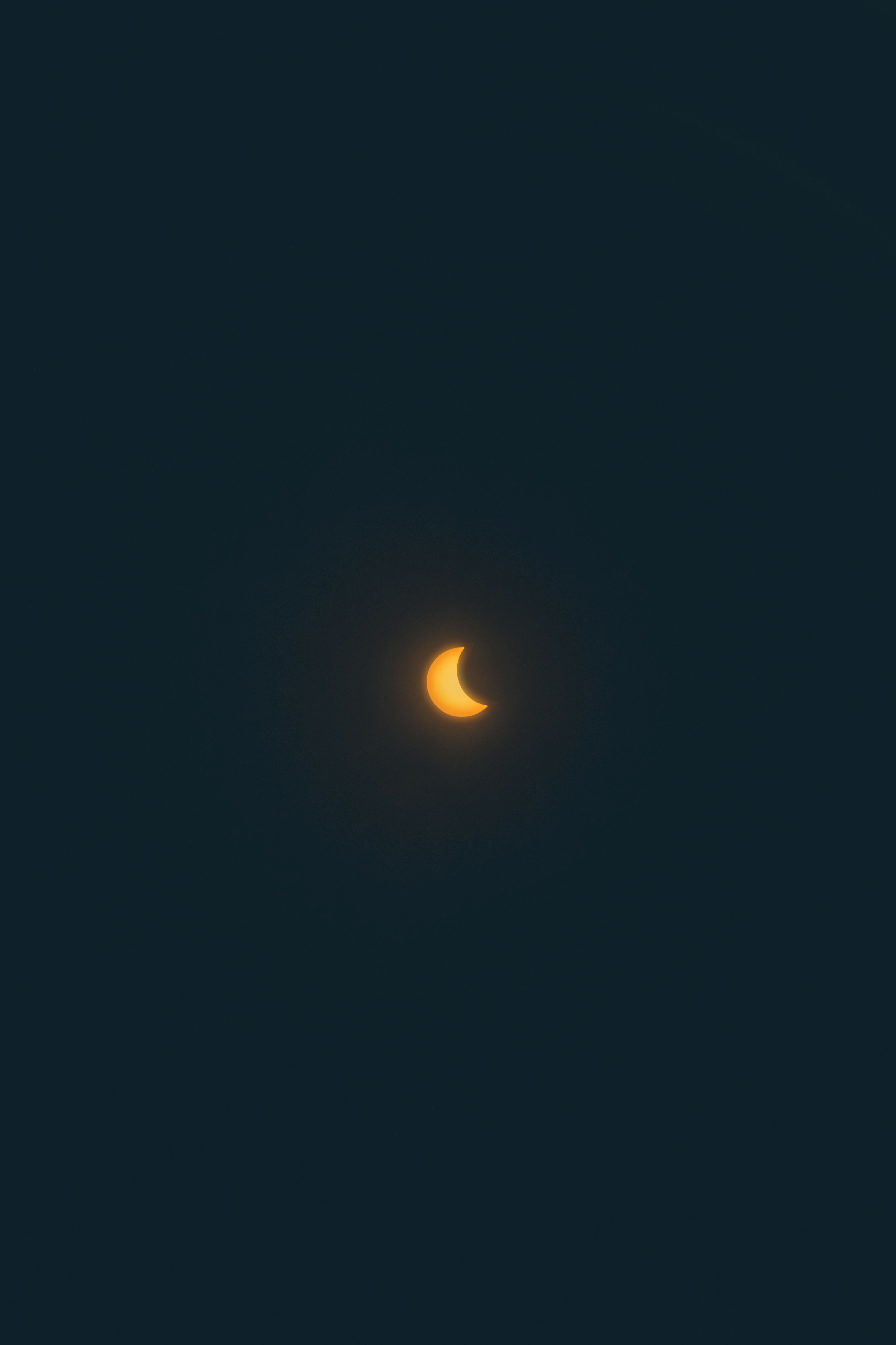 Eclipse of Crescent Moon · Free Stock Photo