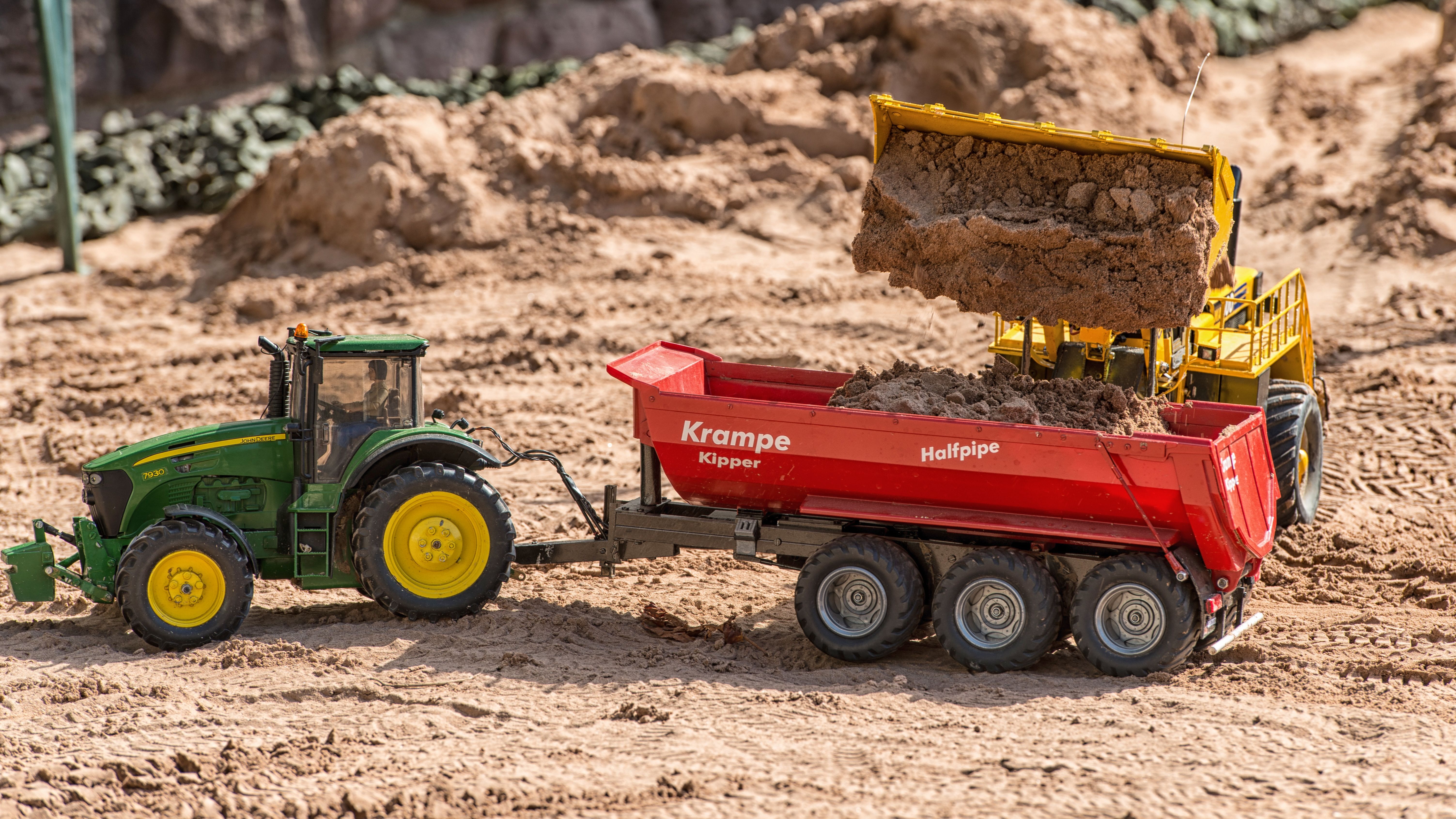 Toys Tractor with Trailer and Excavator · Free Stock Photo