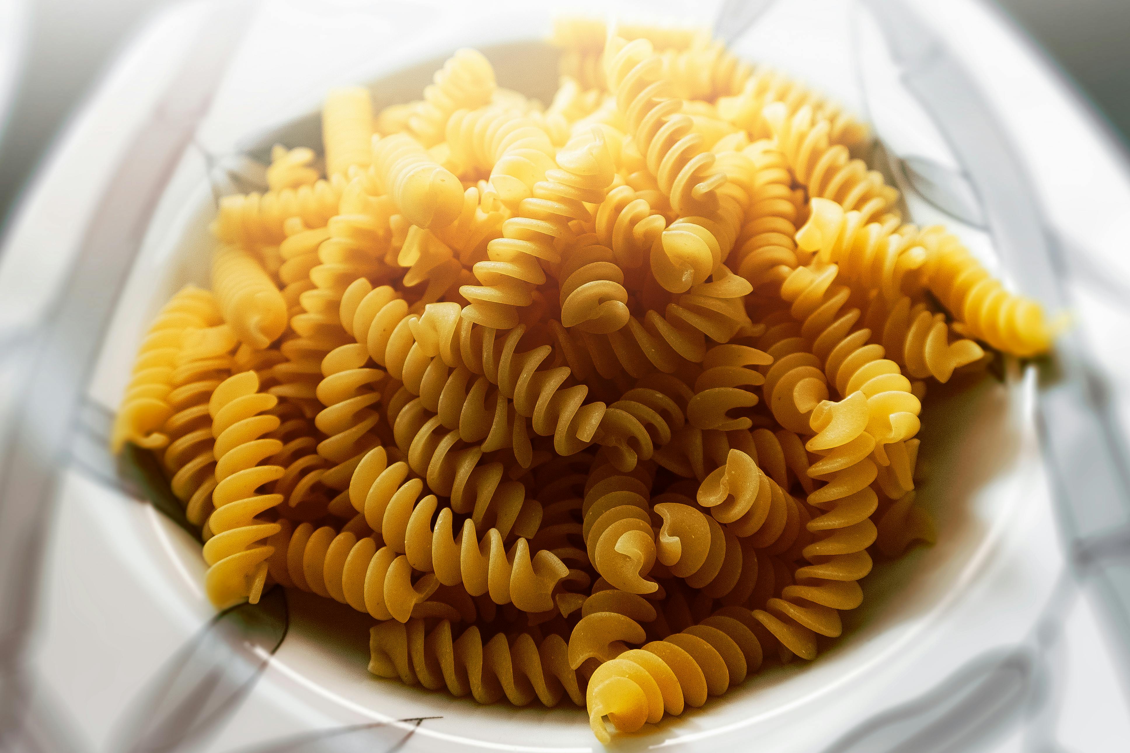 Bowl of Cooked Fusilli Pasta · Free Stock Photo