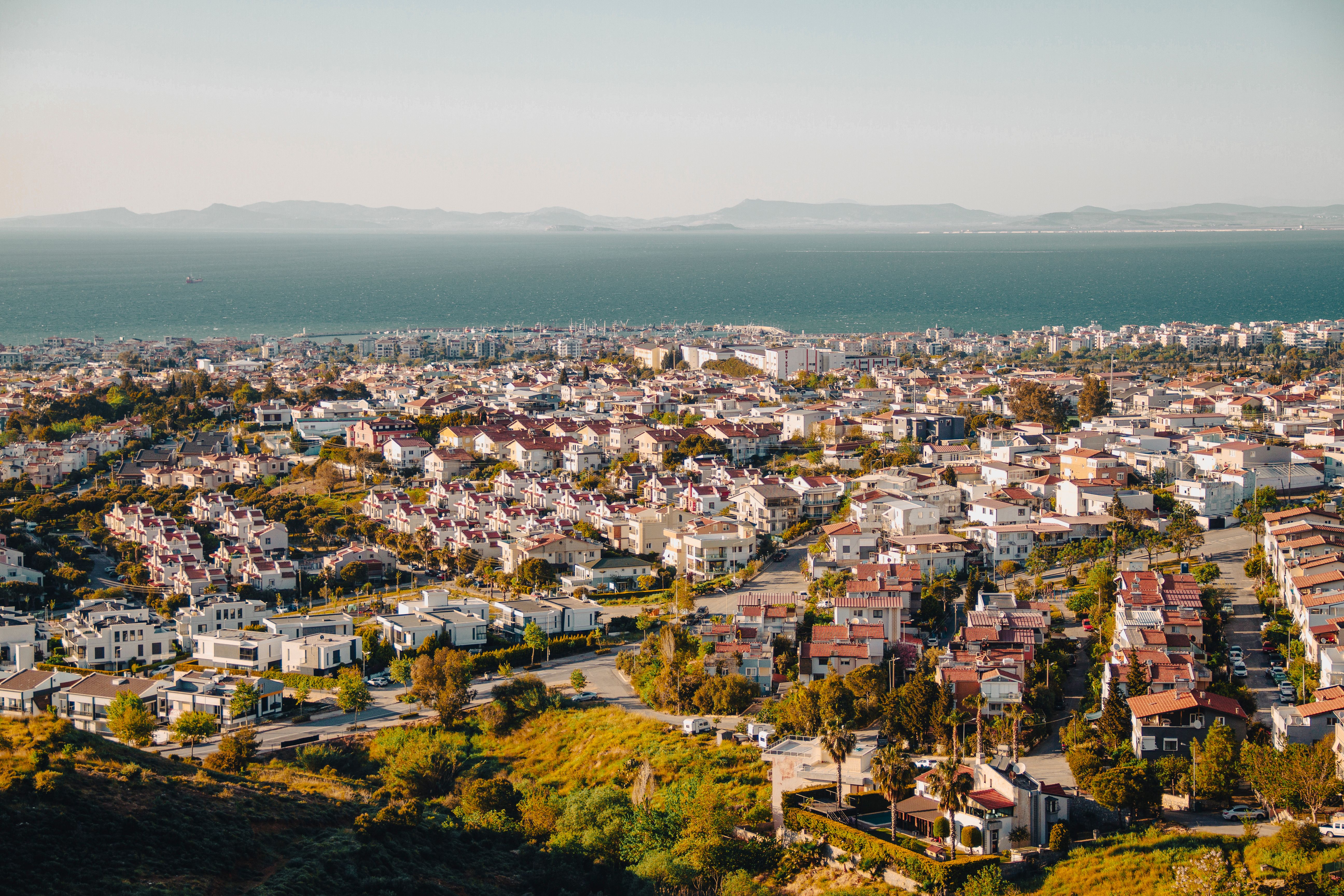 Aerial View of City Built on Sea Shore · Free Stock Photo