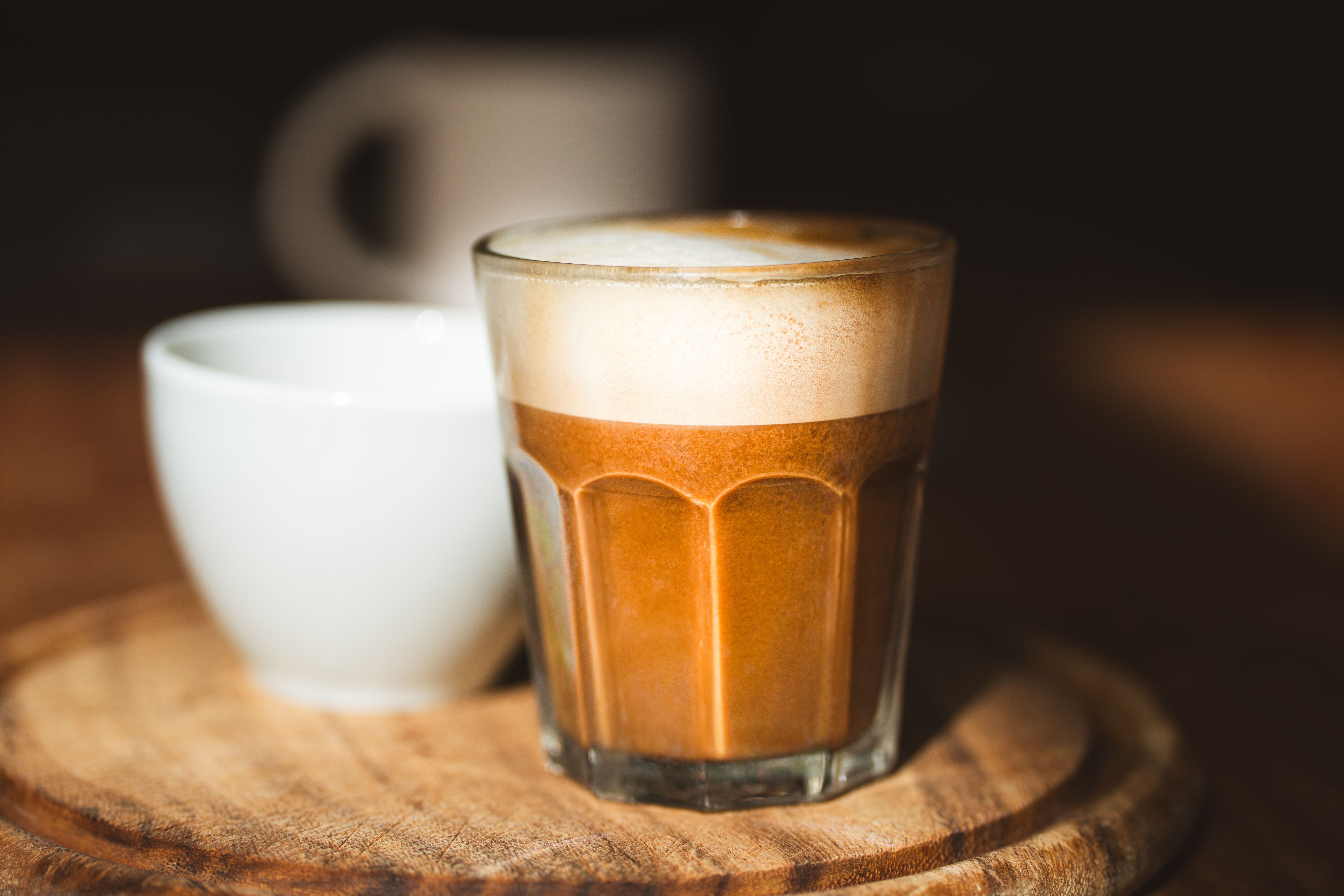 Organic cereal coffee with oat milk · Free Stock Photo