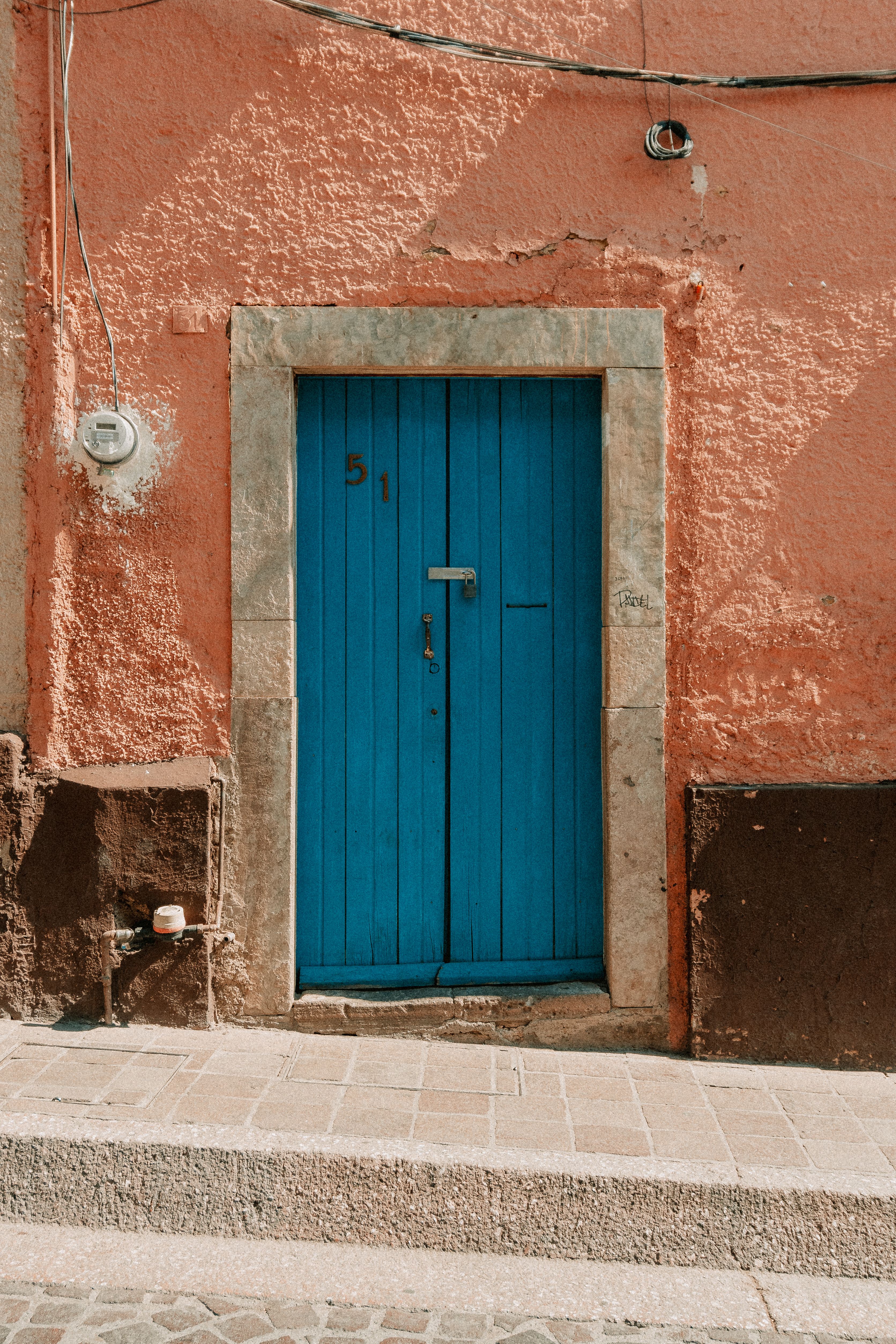 Puerta Colonial Color Azul de Guanajuato, México · Free Stock Photo