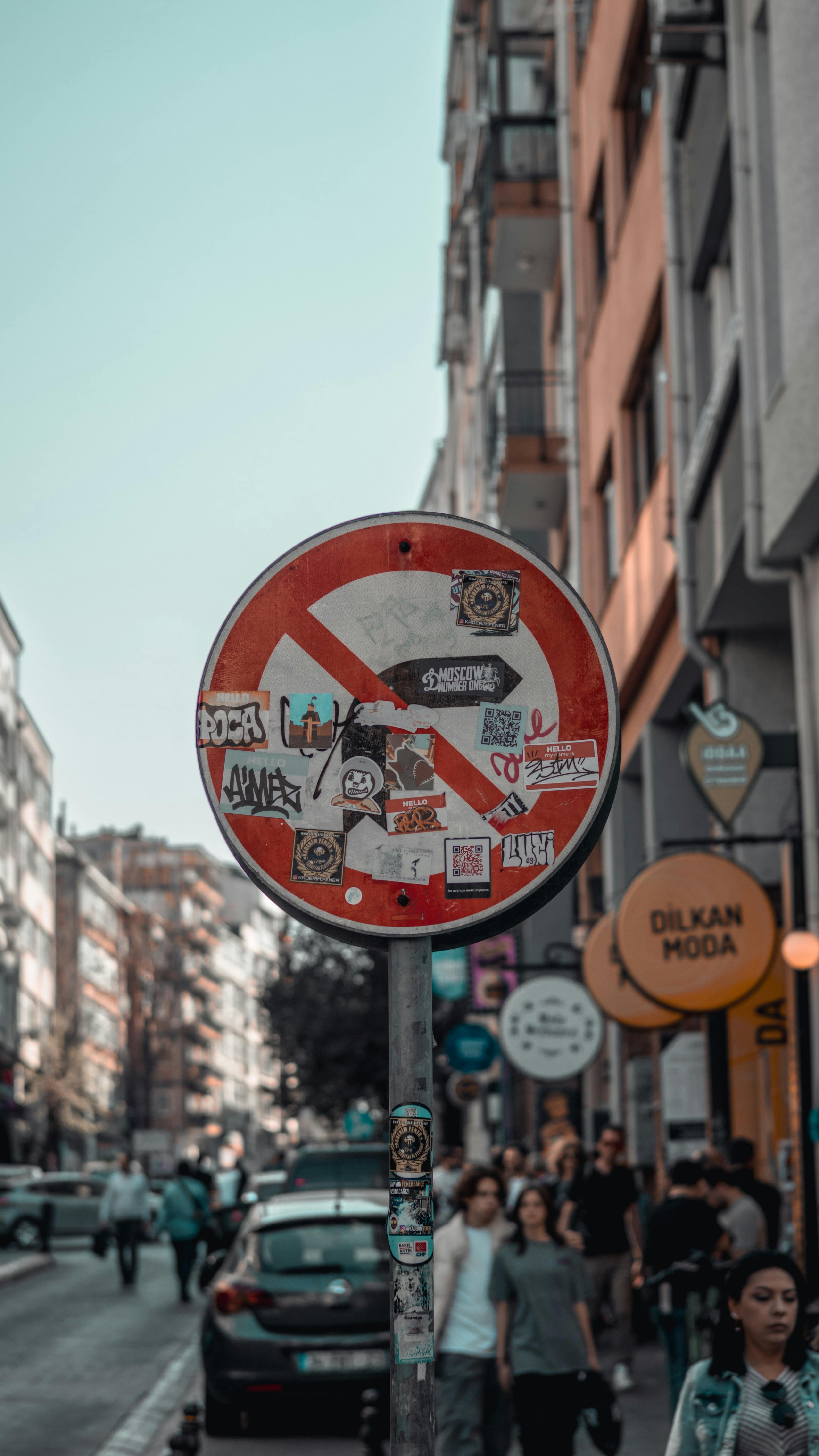 Sticker Covered Sign Photos, Download The BEST Free Sticker Covered ...