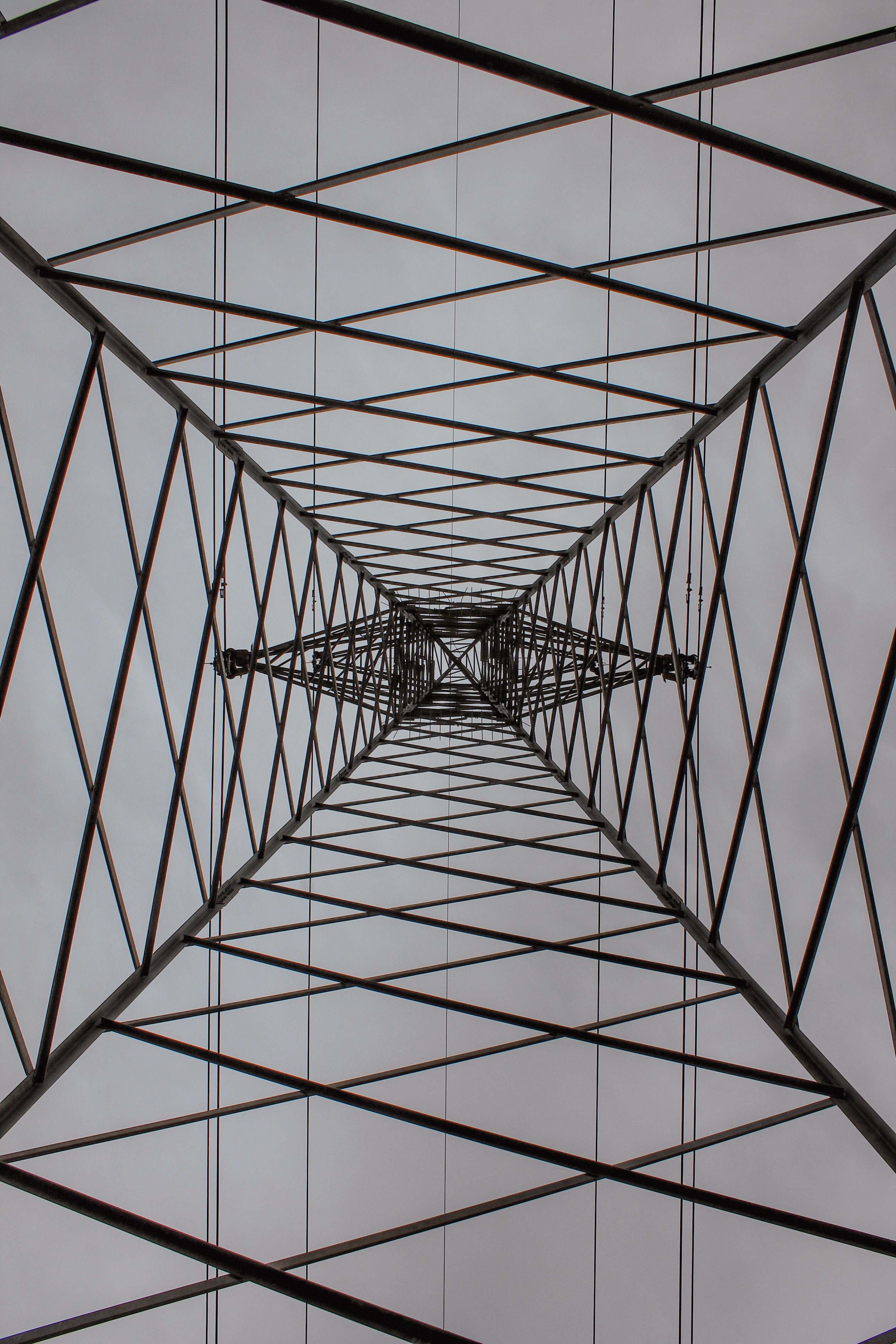 Inside Steel Electricity Pylon · Free Stock Photo
